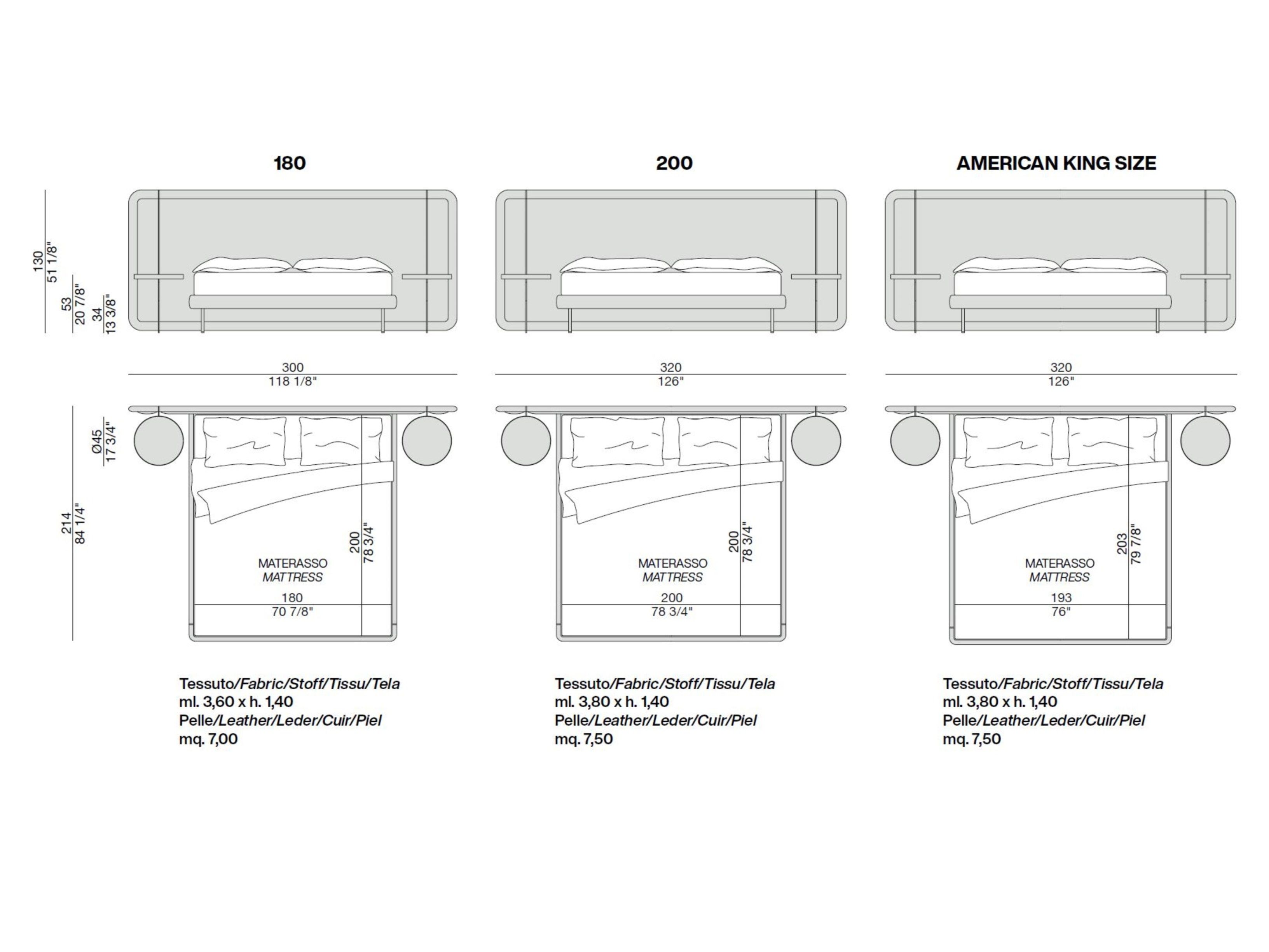 KILLIAN | Bed Wooden bed with integrated nightstands By Porada | design ...