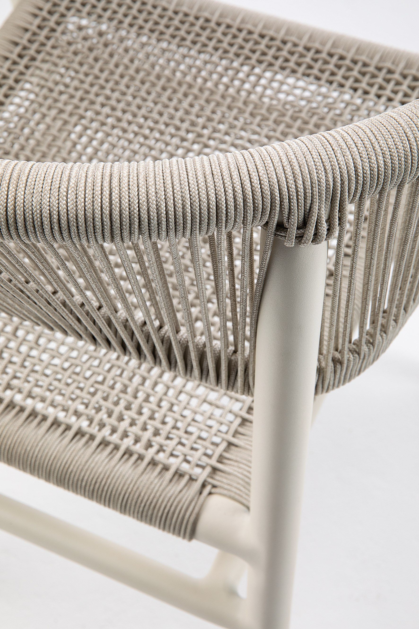 KILT Stackable rope garden chair By Ethimo | design Marcello Ziliani