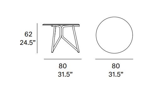 KIRI Round rattan table By EXPORMIM | design Mario Ruiz