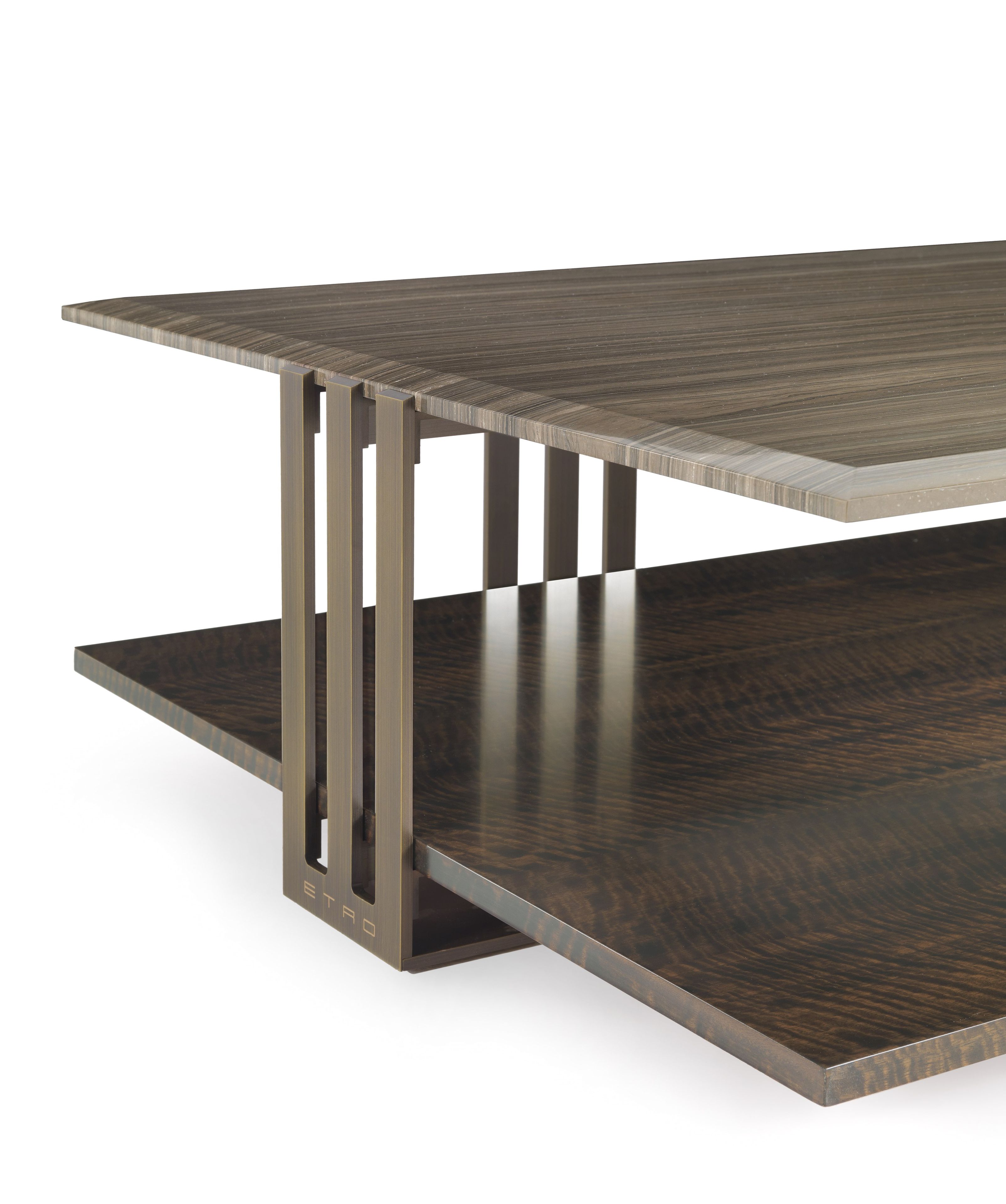 KLEE Low rectangular eucalyptus coffee table By ETRO Home Interiors