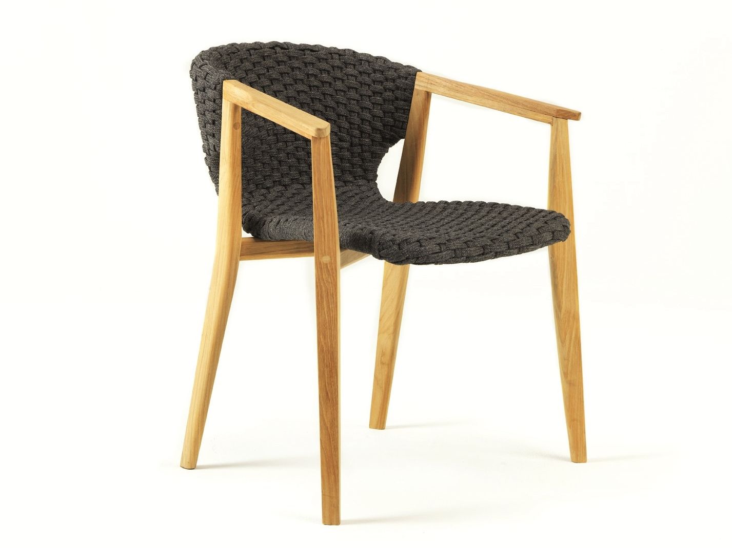 KNIT Synthetic fabric garden chair with armrests By Ethimo | design ...