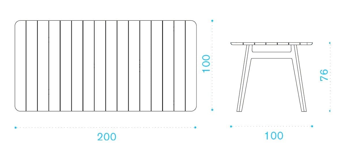 KNIT | Rectangular table By Ethimo design Patrick Norguet