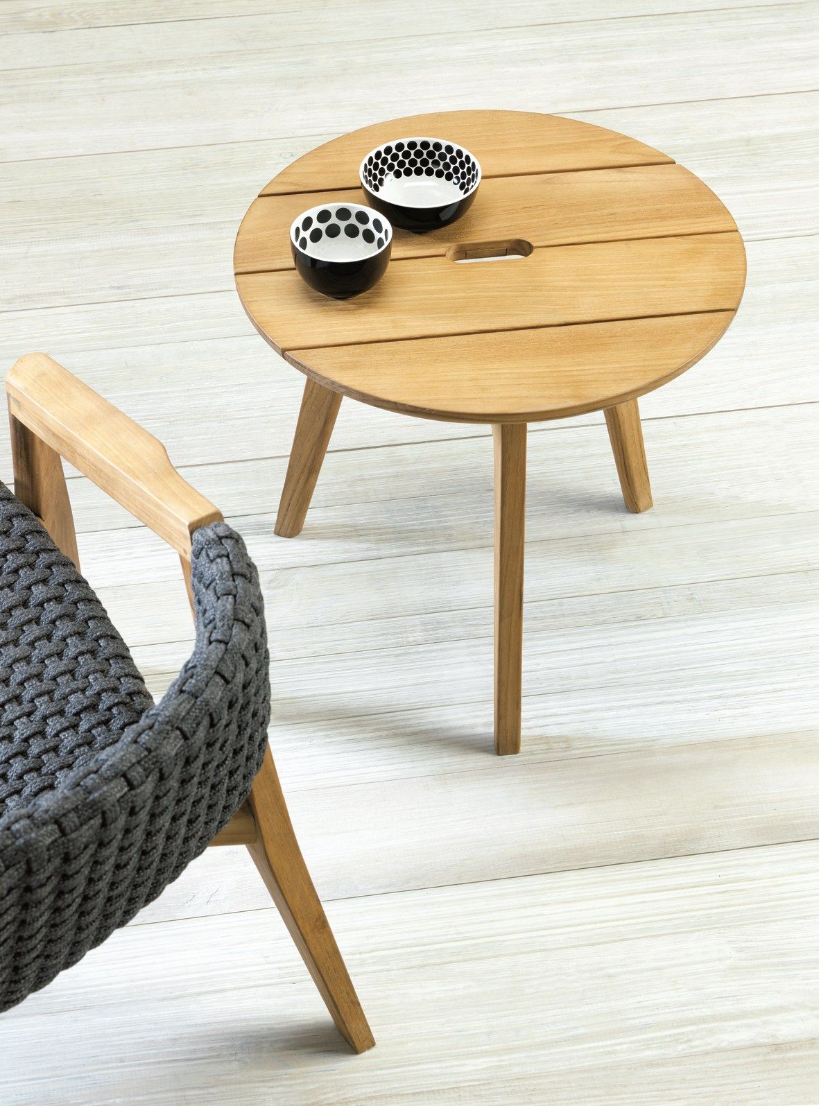 KNIT | Round coffee table By Ethimo design Patrick Norguet
