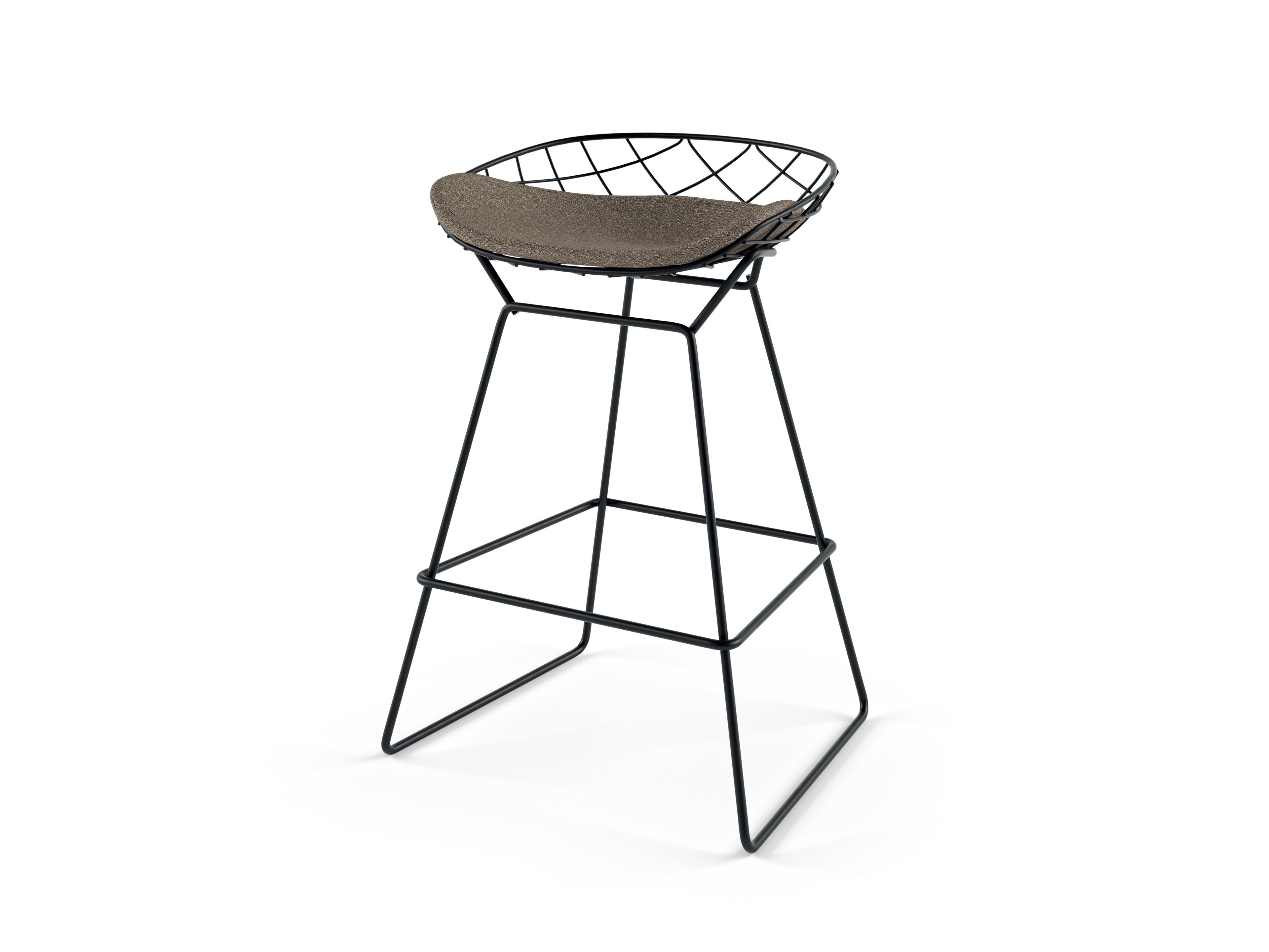 Sled base powder coated steel stool KOBI MEDIUM STOOL - N02 Kobi ...