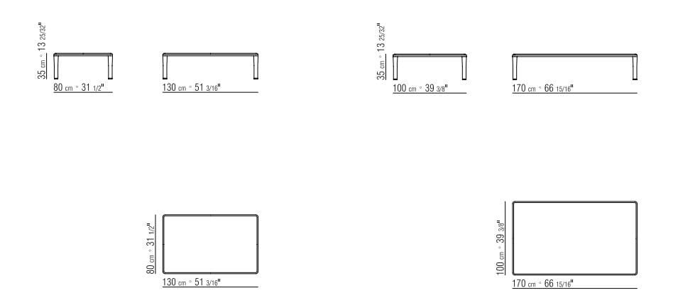 KOBO Square wooden coffee table By Flexform | design Patrick Norguet