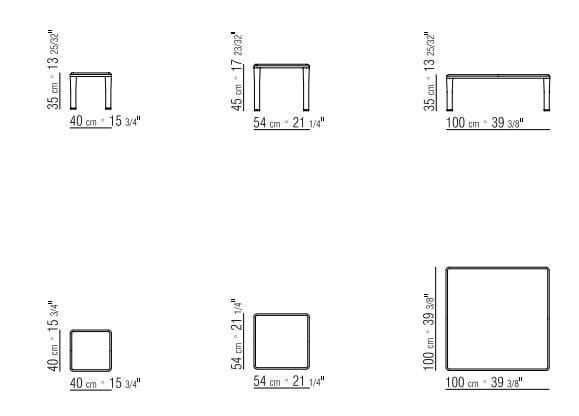 KOBO Square wooden coffee table By Flexform | design Patrick Norguet