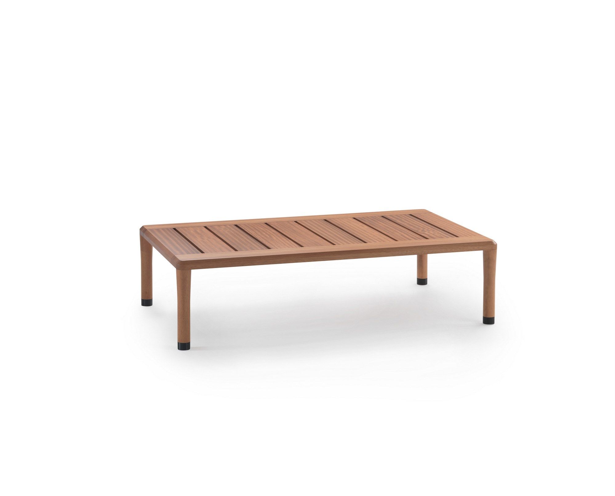 KOBO OUTDOOR Rectangular iroko garden side table By Flexform | design Patrick Norguet