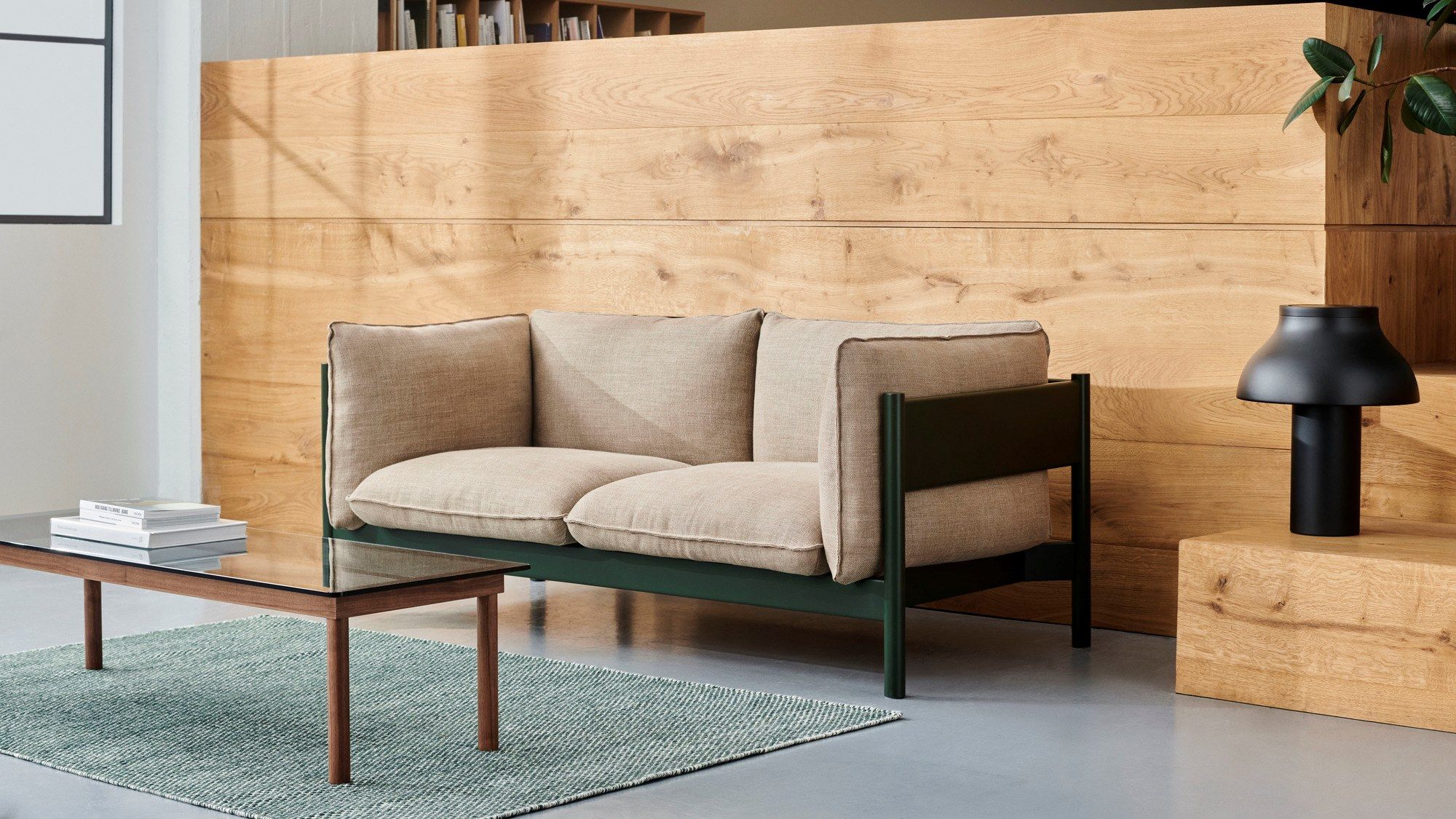 KOFI Low rectangular wood and glass coffee table By Hay | design Martin ...