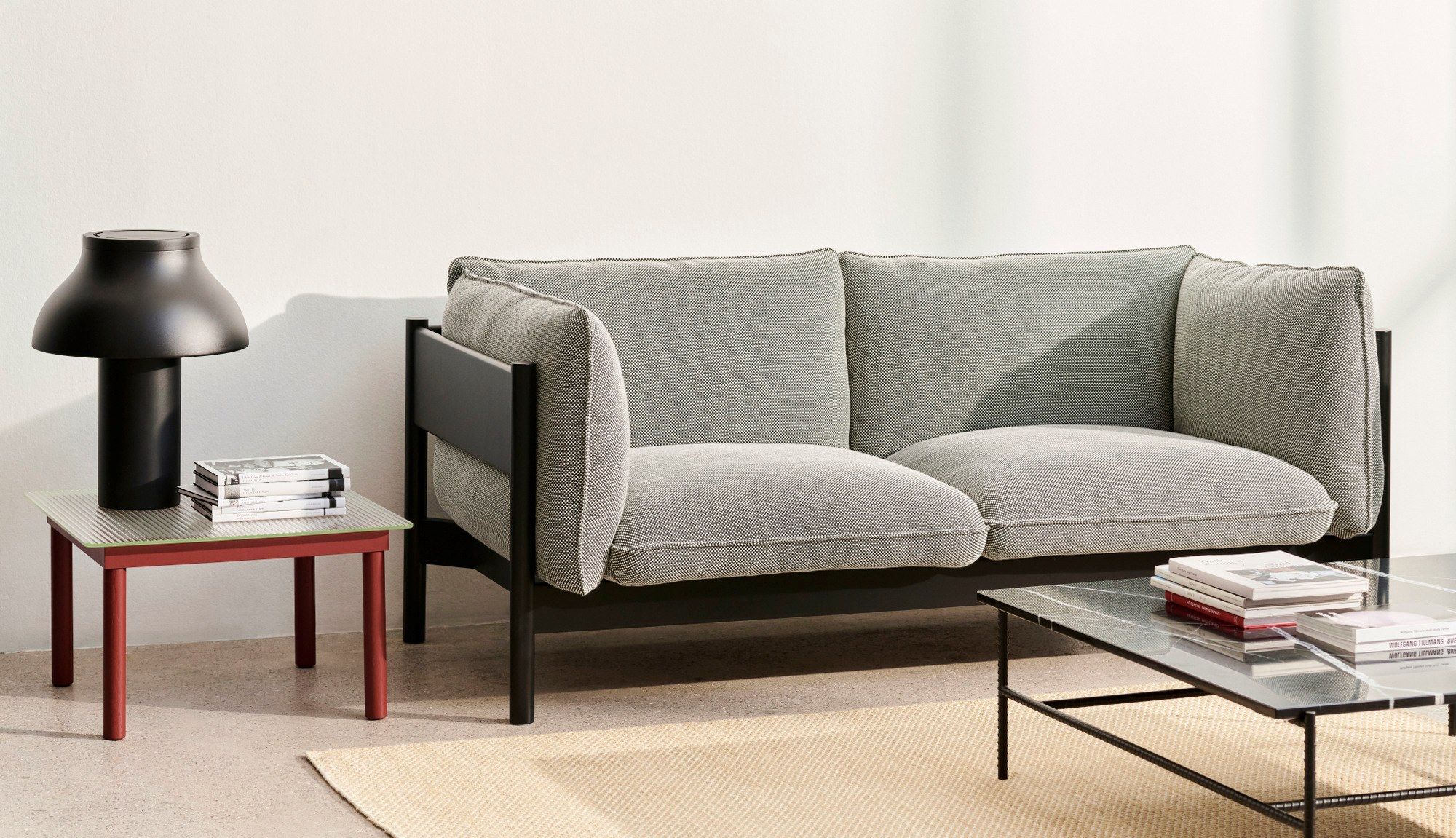 KOFI Low square wood and glass coffee table By Hay | design Martin Solem