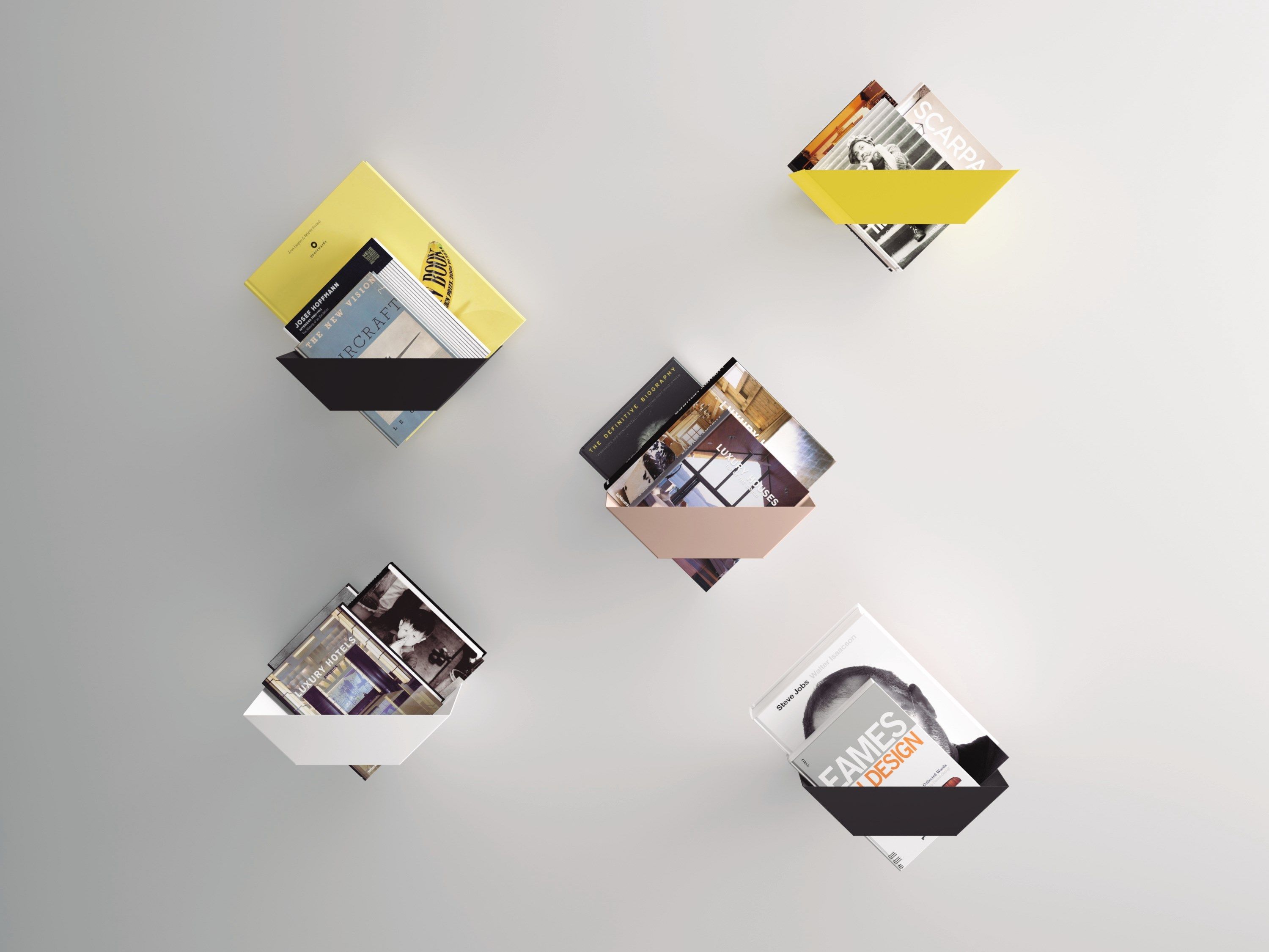 Steel magazine rack KOKU By Systemtronic design Hugo Tejada