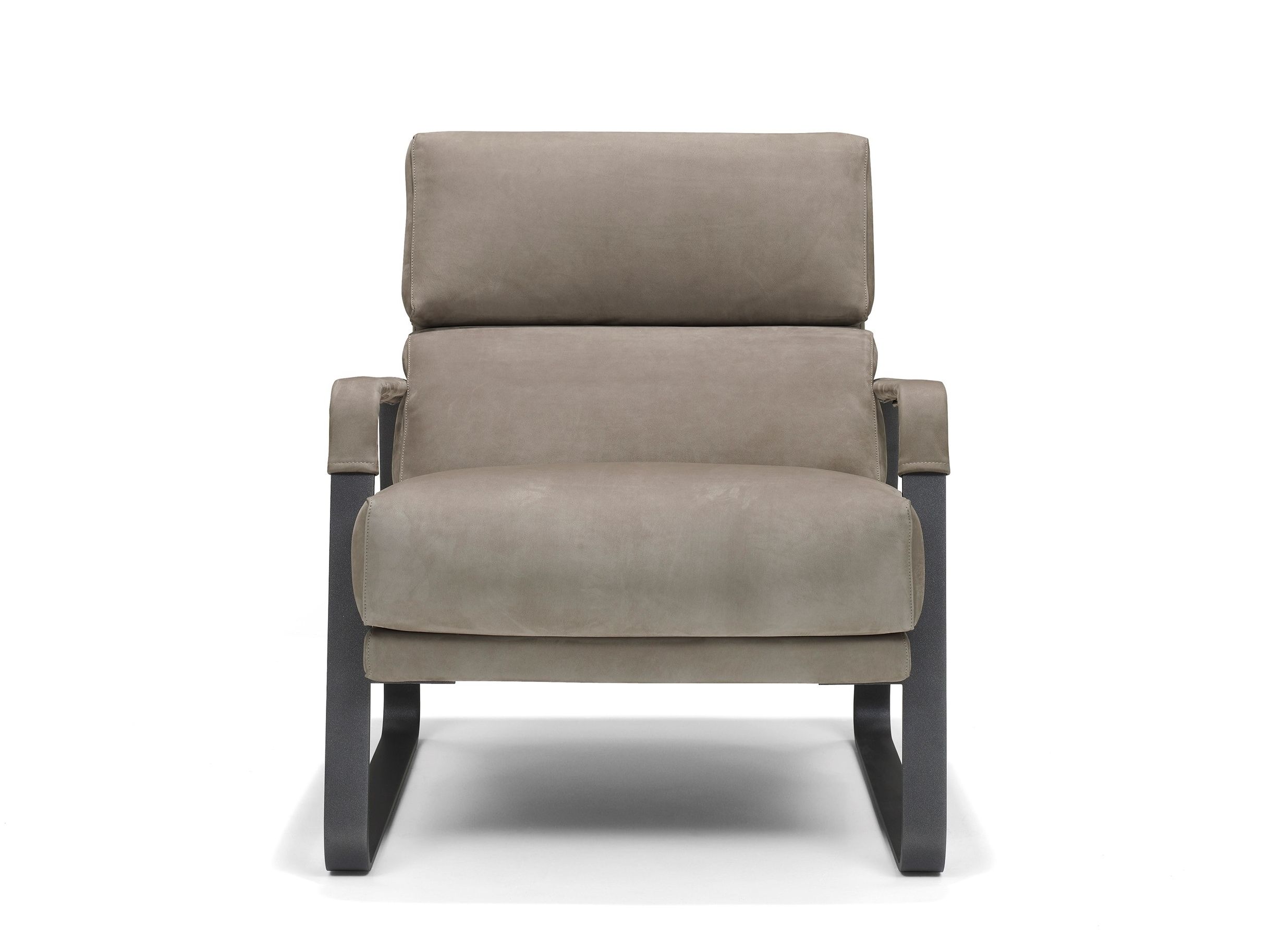 KONE Sled base leather armchair with armrests By Linteloo | design ...
