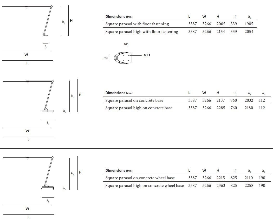 Offset Garden umbrella KOSMOS PARASOL By Extremis design Dirk Wynants