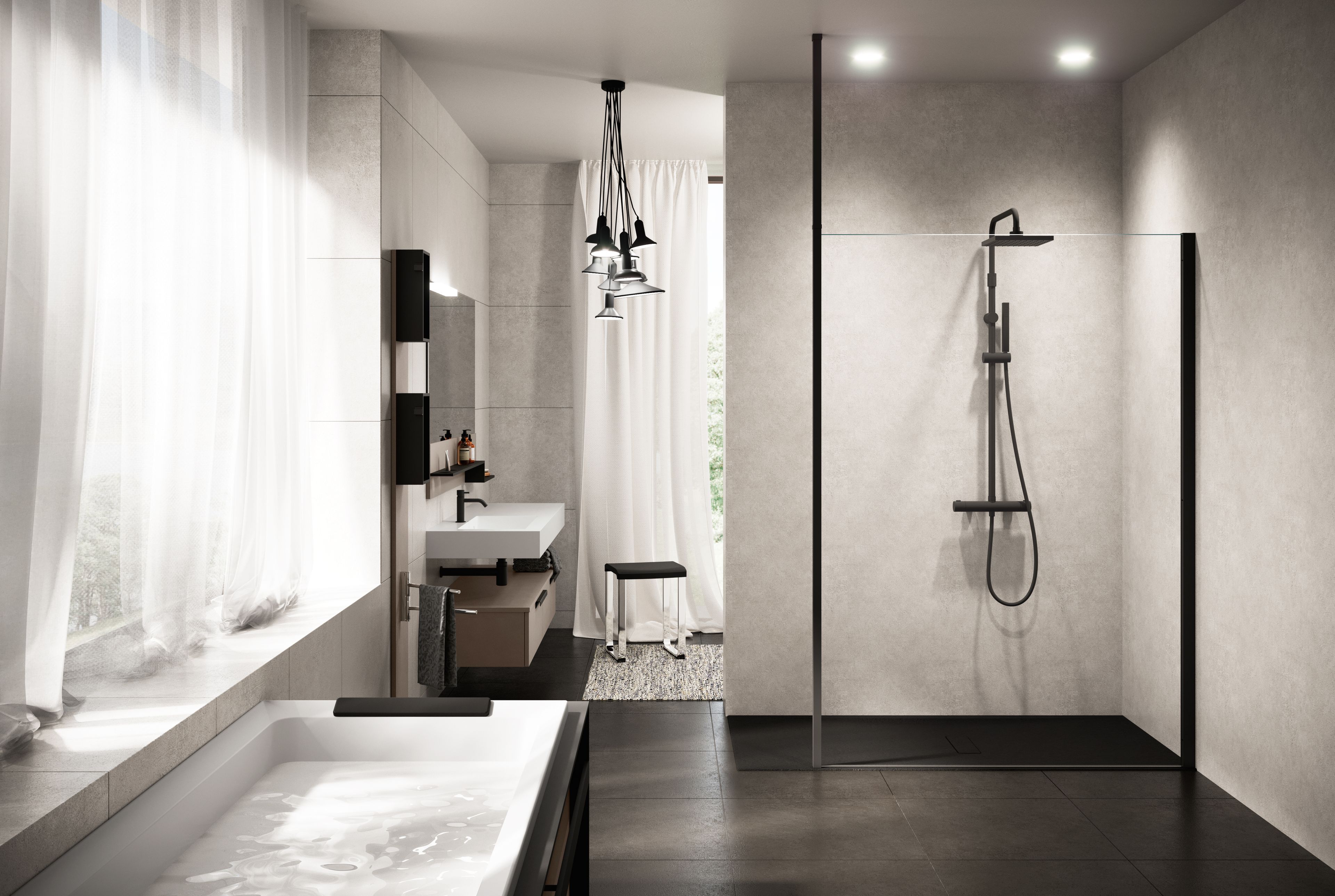 KUADRA H Parete fissa in alluminio e vetro temprato By NOVELLINI ...