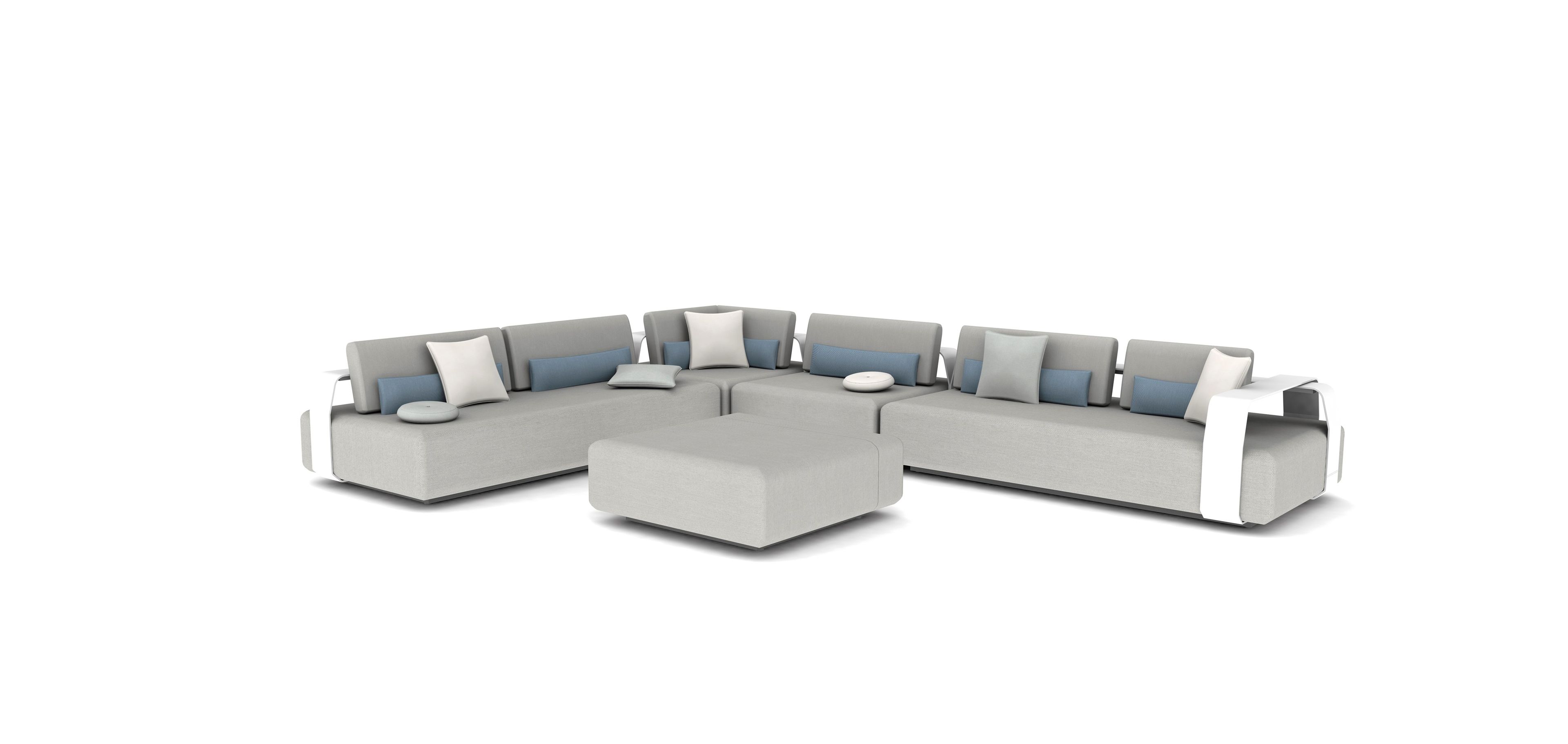 KUMO Sectional fabric sofa By MANUTTI