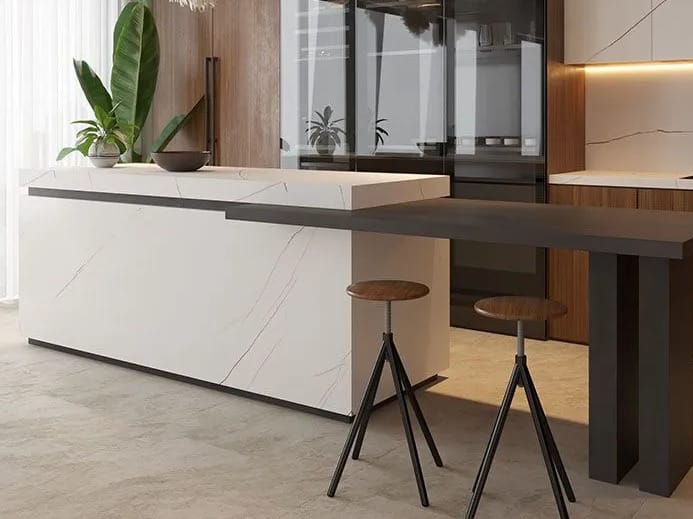 BRONZE LINE Porcelain stoneware kitchen worktop / furniture foil By Kale