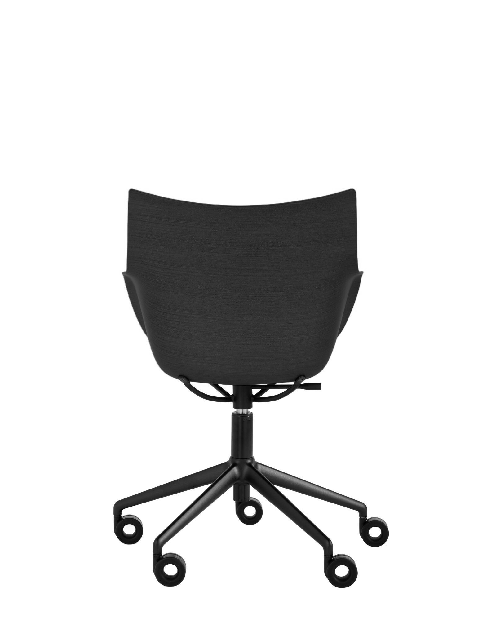 Q/WOOD SOFT Height-adjustable wood veneer chair with integrated cushion ...