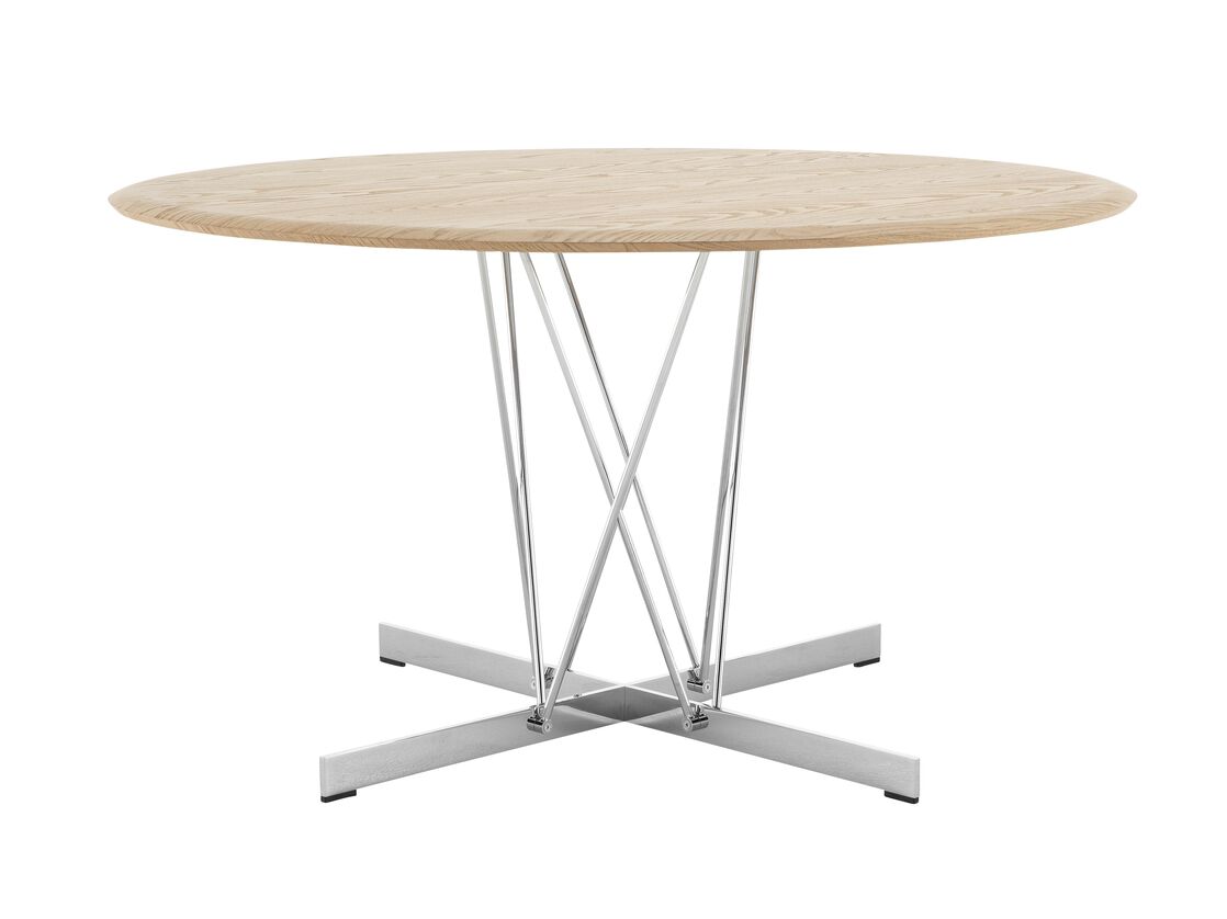 VISCOUNT OF WOOD Steel and wood table with 4-star base By Kartell