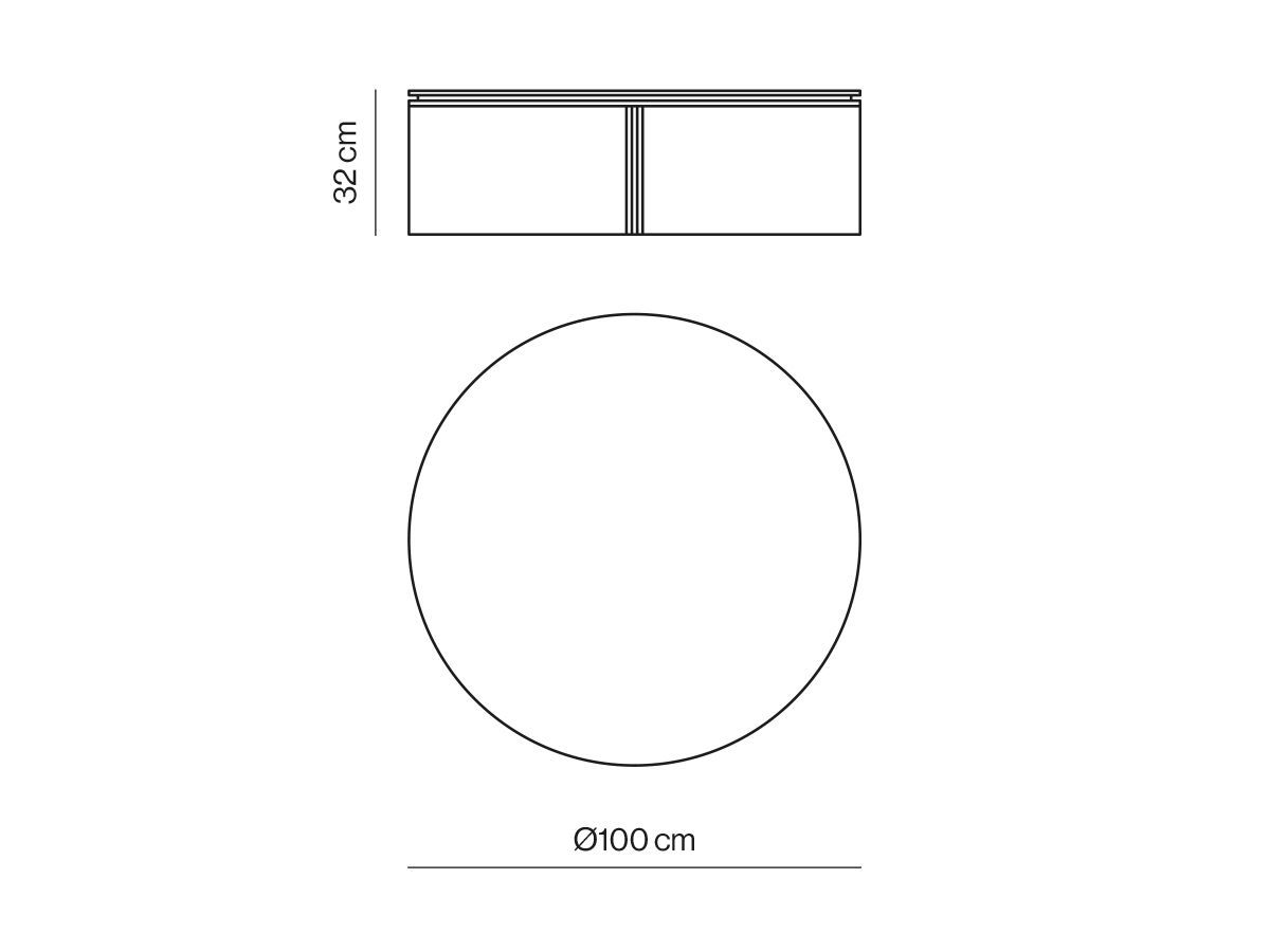 SLOT ROUND Coffee table By Kendo Mobiliario