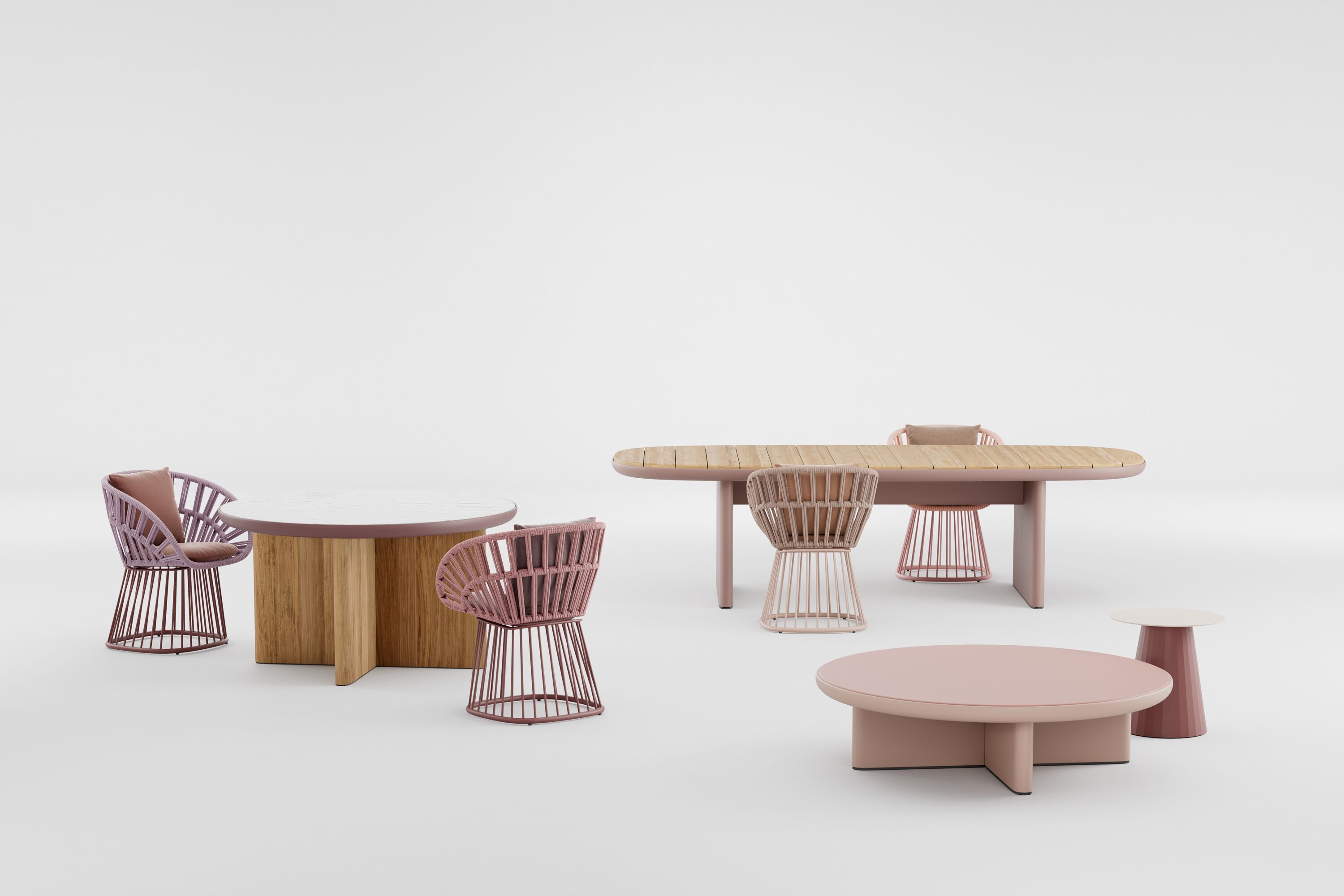 CALA Teak garden side table By Kettal | design Doshi Levien