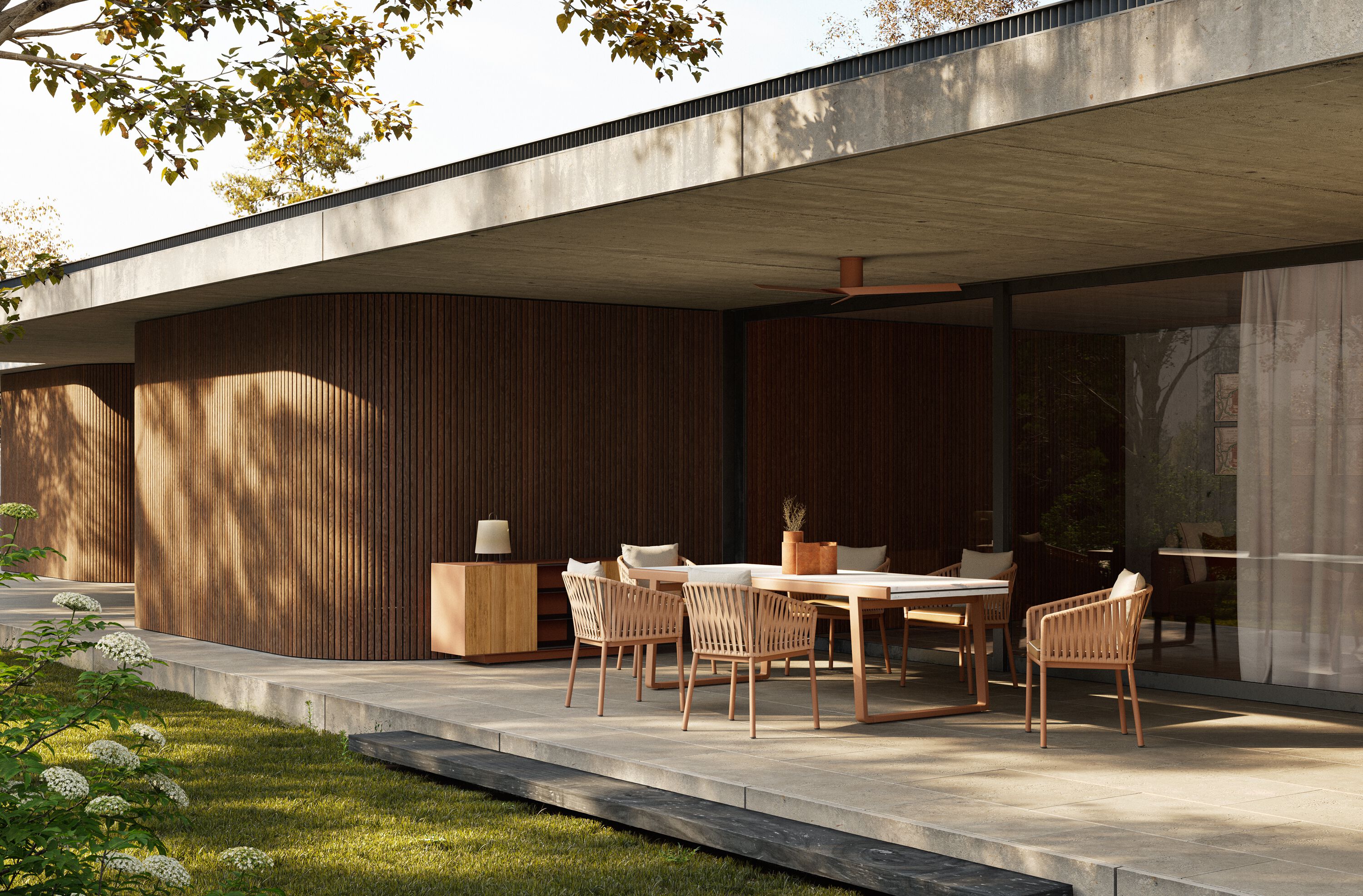 GRAND BITTA Fabric garden chair with armrests By Kettal | design ...