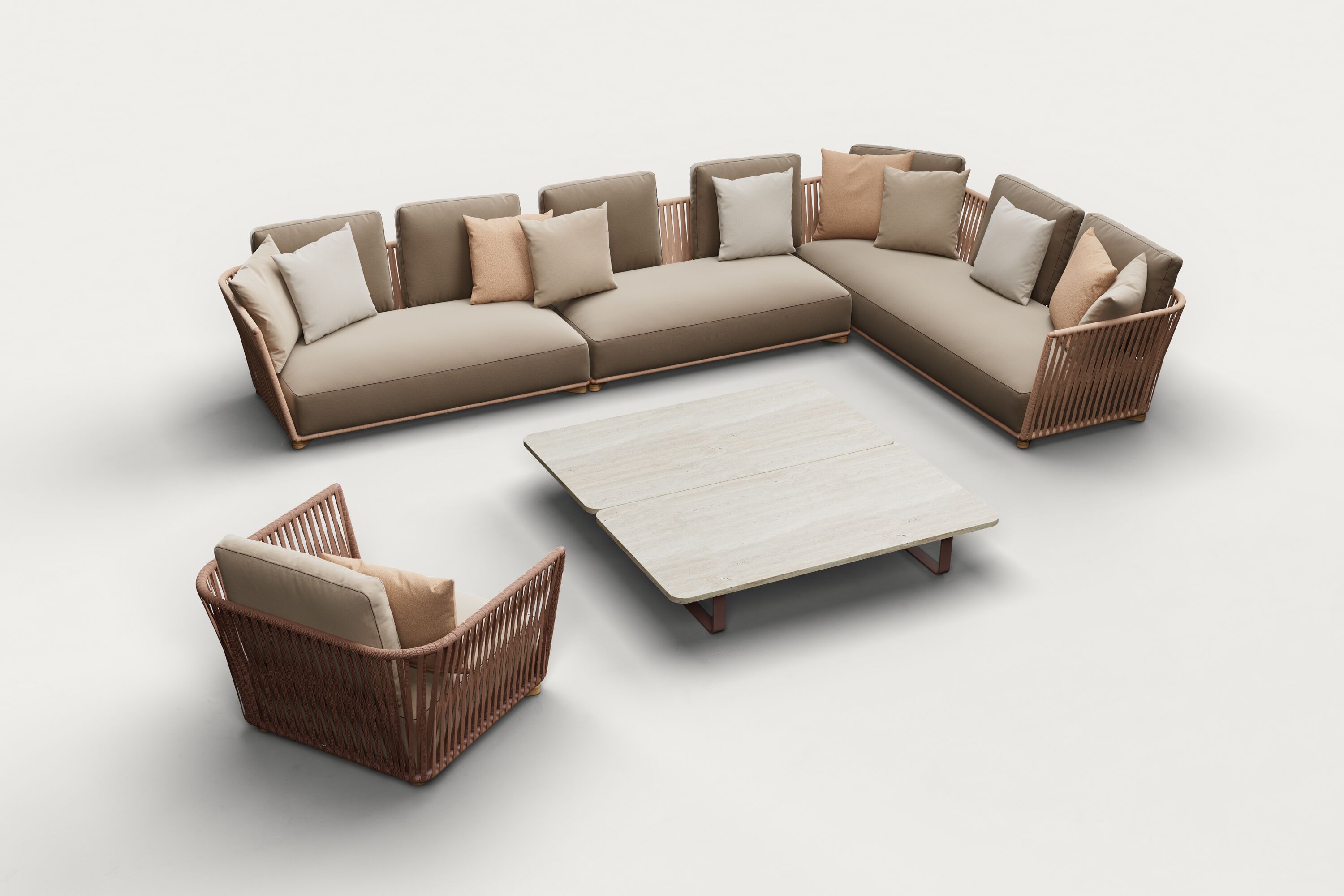 GRAND BITTA Sillón de jardín con brazos By Kettal | design Rodolfo Dordoni