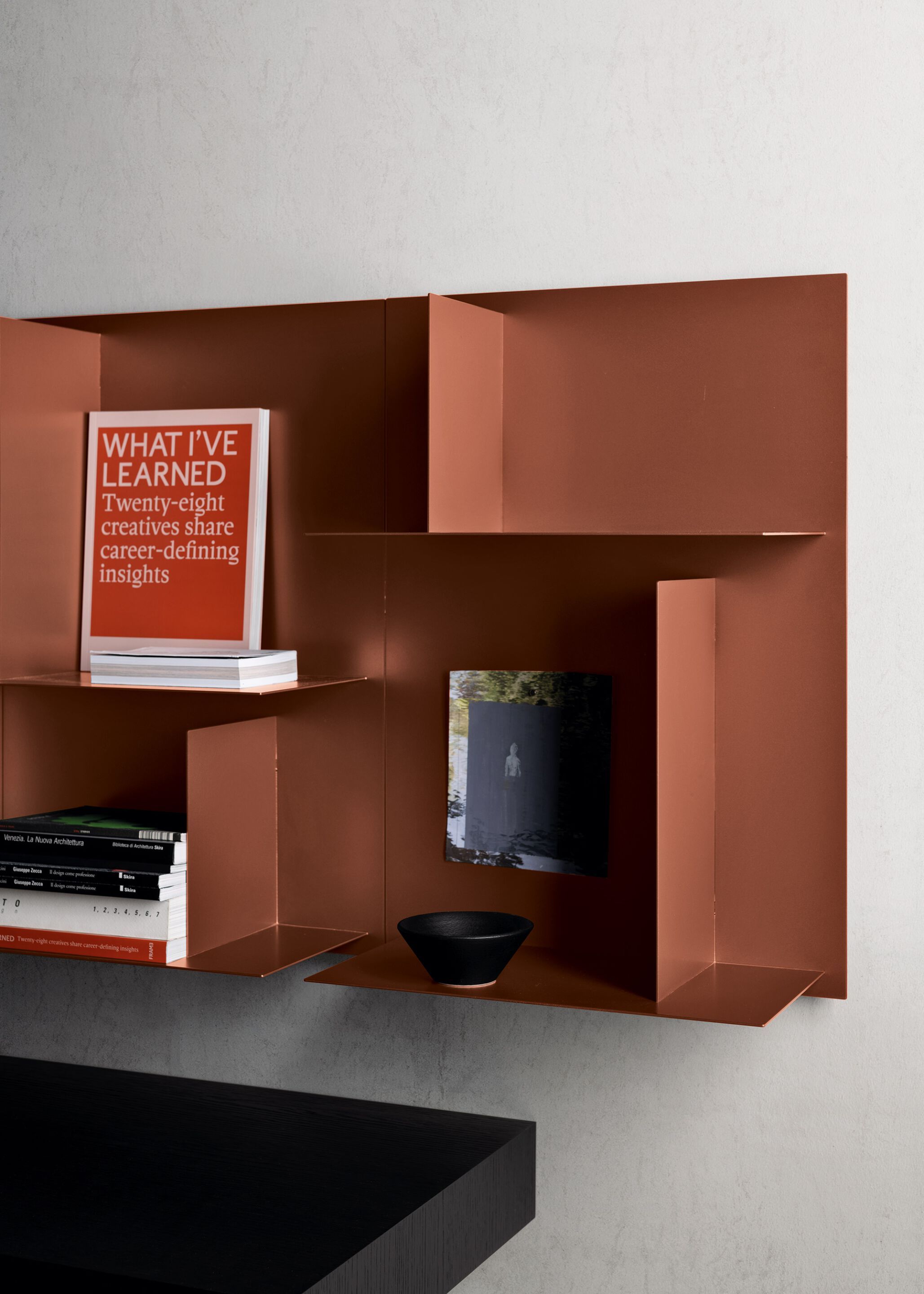 AVENUE LIBRARY Wall-mounted metal bookcase By Kristalia | design ruga.perissinotto, Pierangelo ...