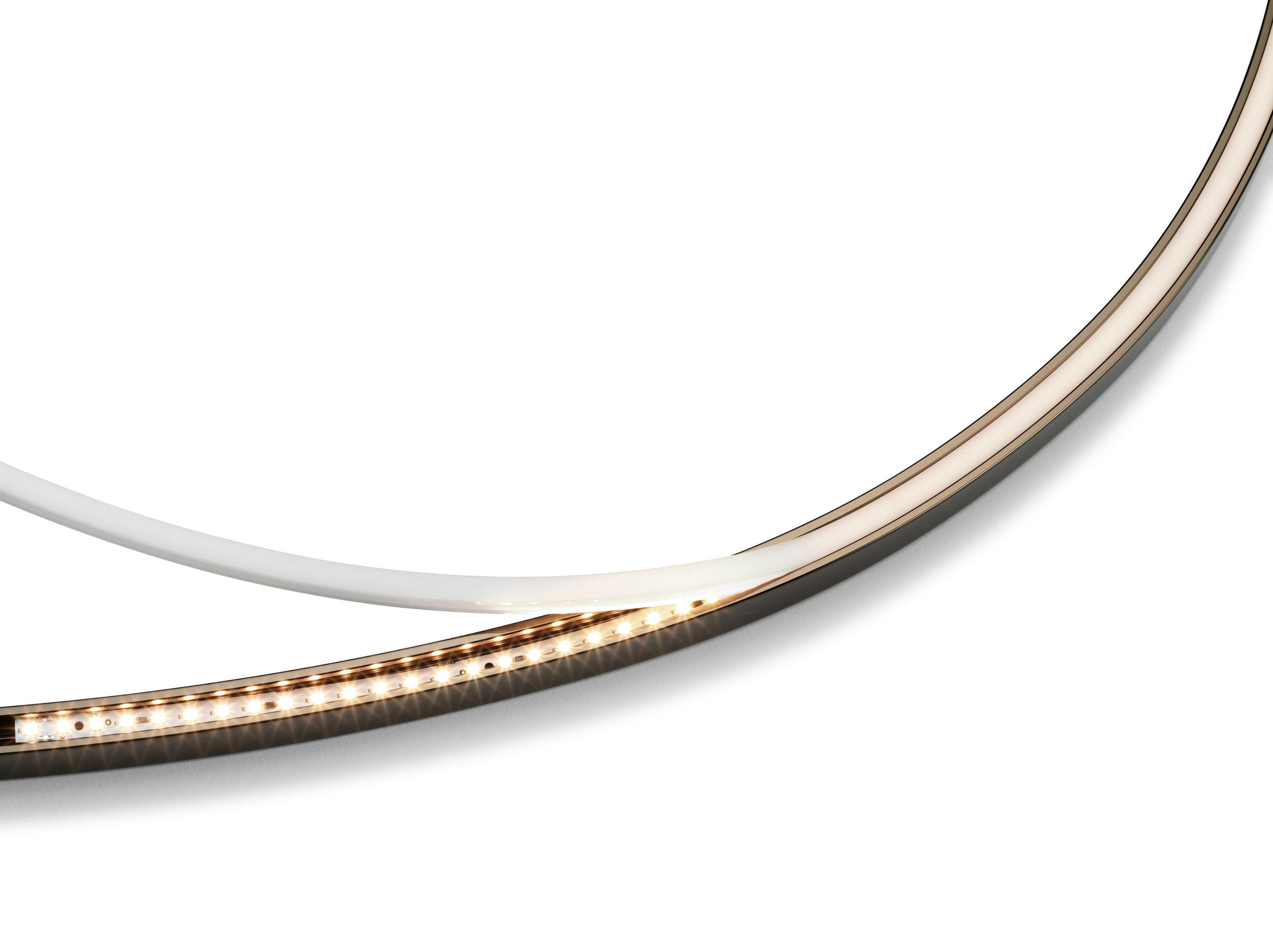 Oval wall-mounted mirror with integrated lighting LA PLUS BELLE By Flos ...