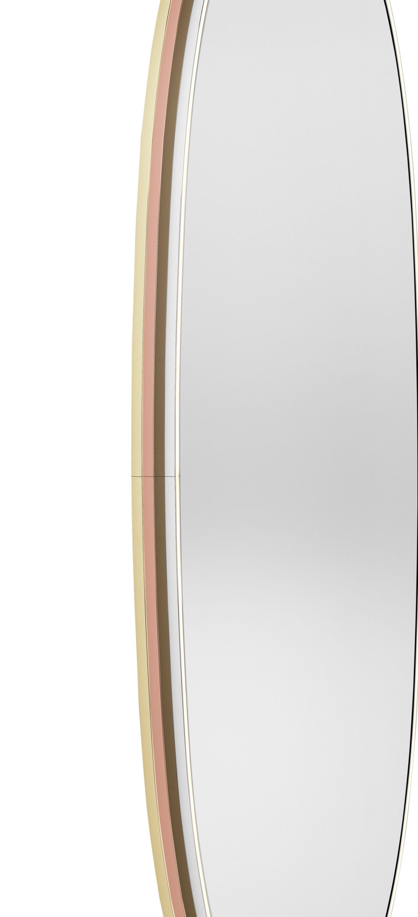 Oval wall-mounted mirror with integrated lighting LA PLUS BELLE By Flos ...