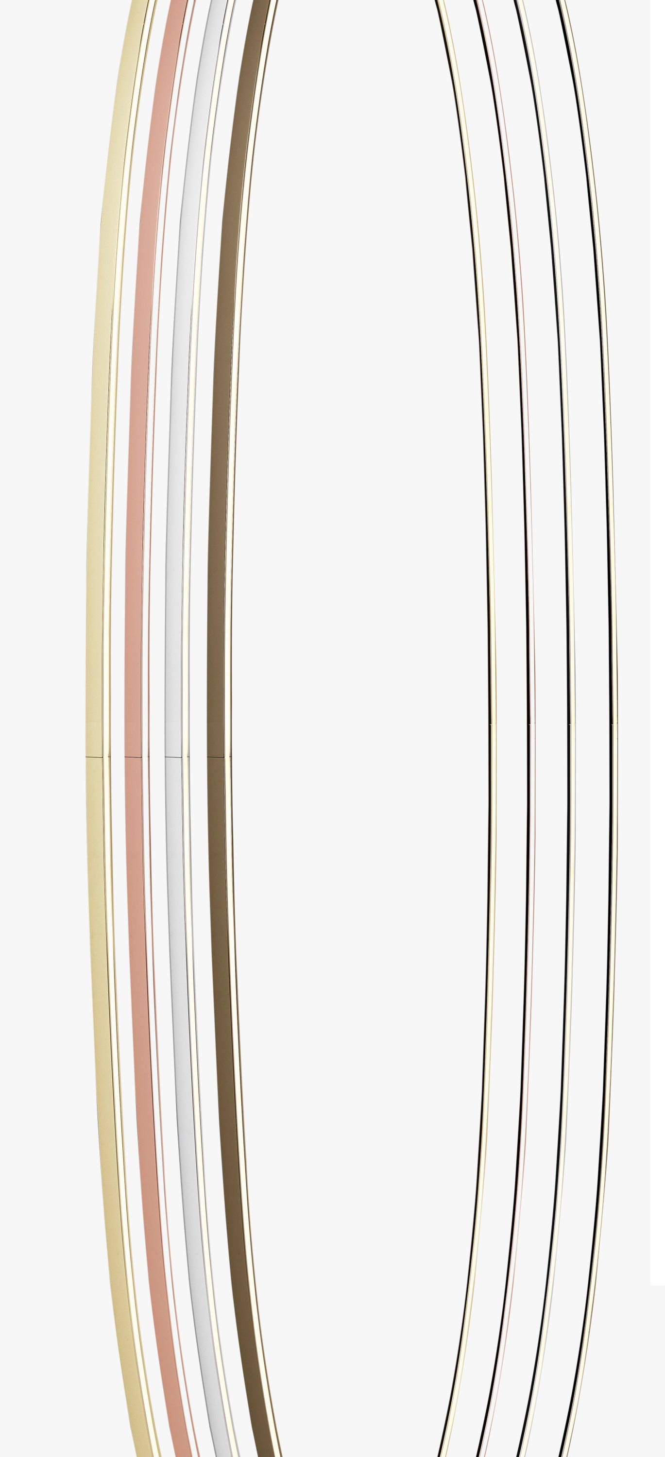 Oval wall-mounted mirror with integrated lighting LA PLUS BELLE By FLOS ...