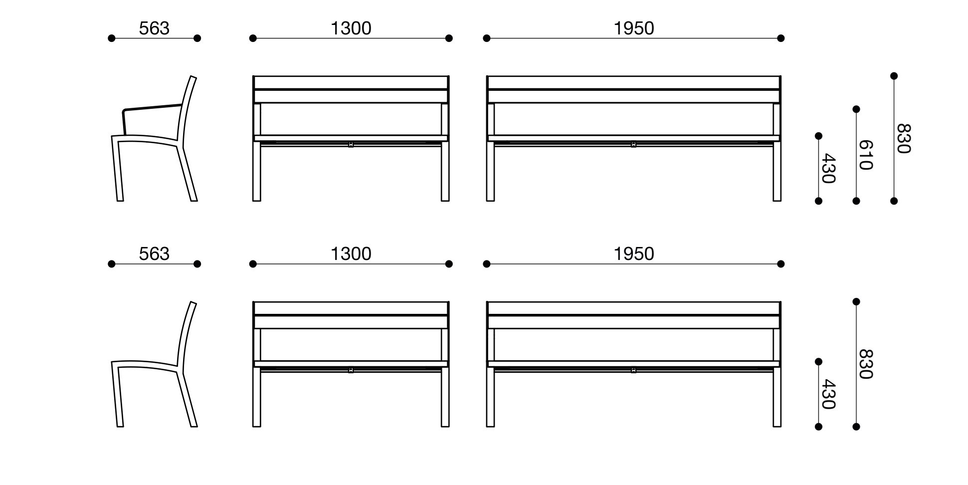 LA STRADA Steel and wood bench with back By miramondo
