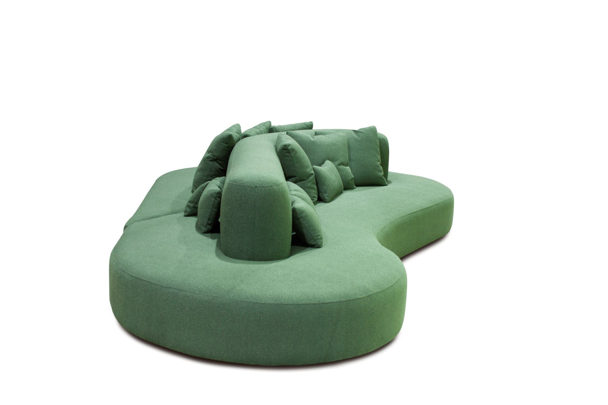 LAB ORGANIC IV Double-sided curved fabric sofa By Crearte Collections