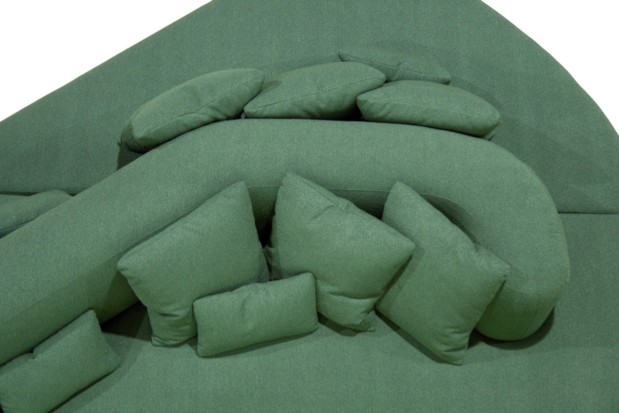 LAB ORGANIC IV Double-sided curved fabric sofa By Crearte Collections