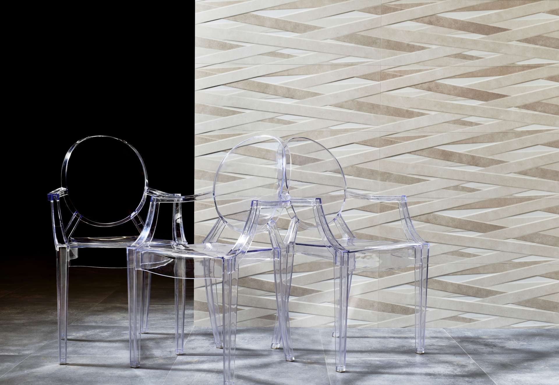 Azulejo tridimensional em monoporosa pasta branca LACCIO By PERONDA
