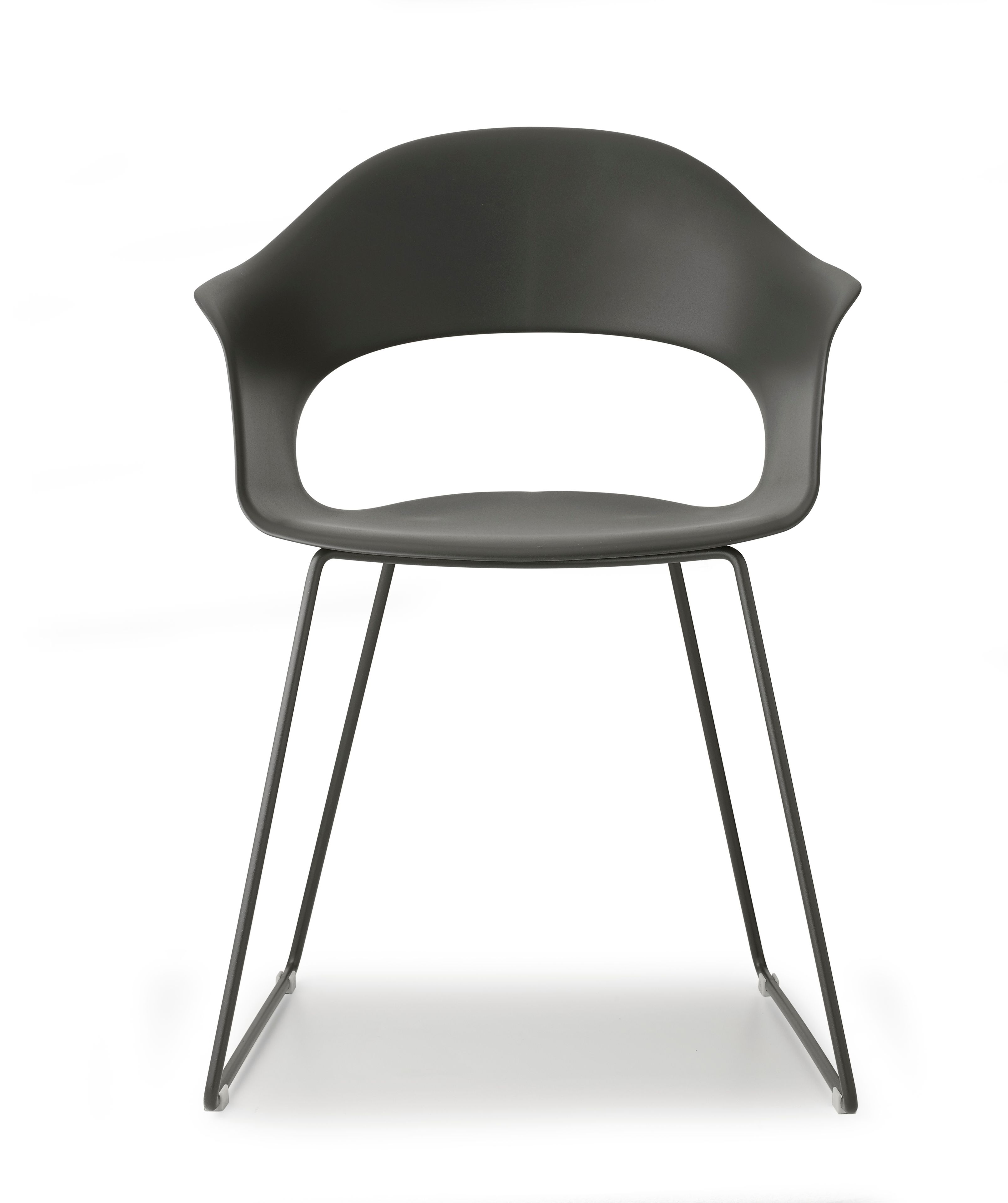 LADY B Sled base technopolymer chair with armrests By SCAB DESIGN ...