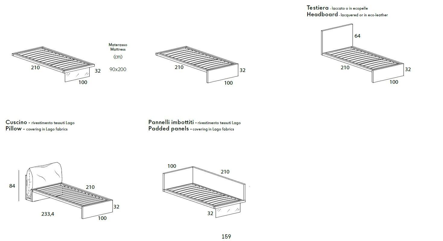 LAGOLINEA | Kids single bed By Lago design Daniele Lago