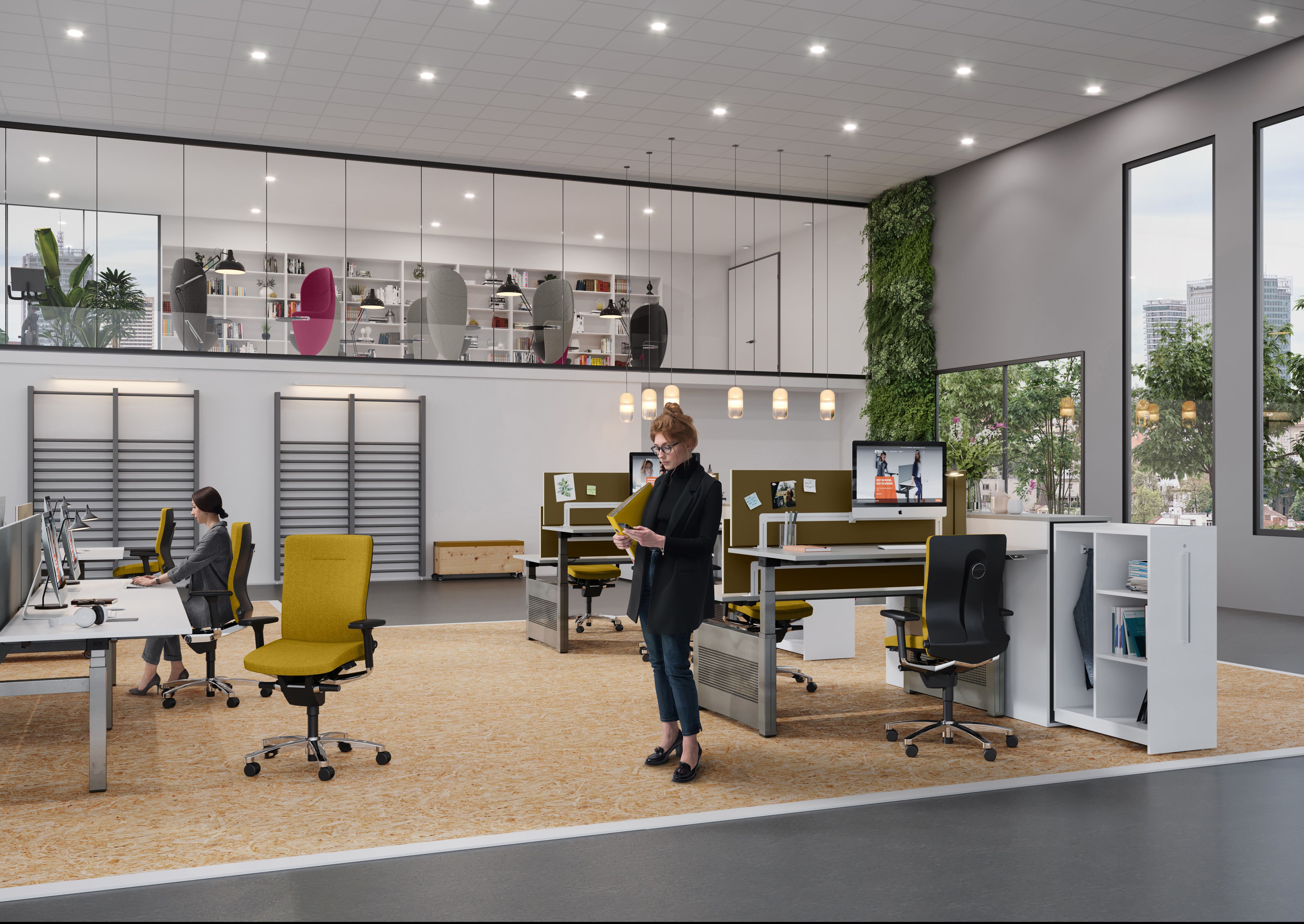 LAMIGA Office chair with armrests with 5-Spoke base By König Neurath