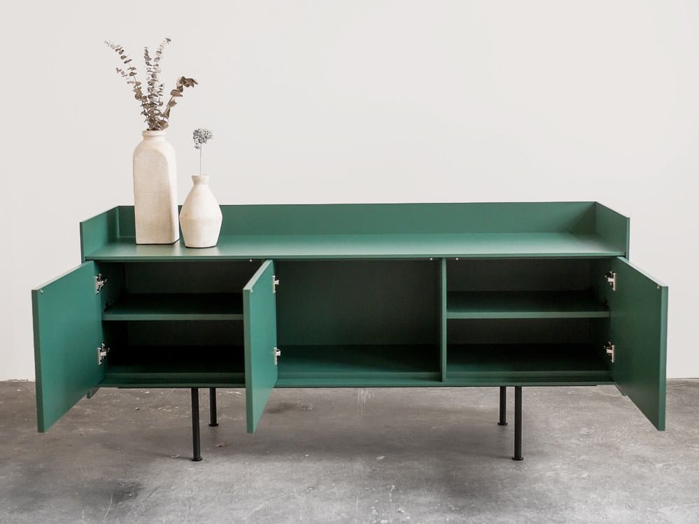 MDF sideboard with doors LANDING PINE GREEN By Viruna design etc.etc.