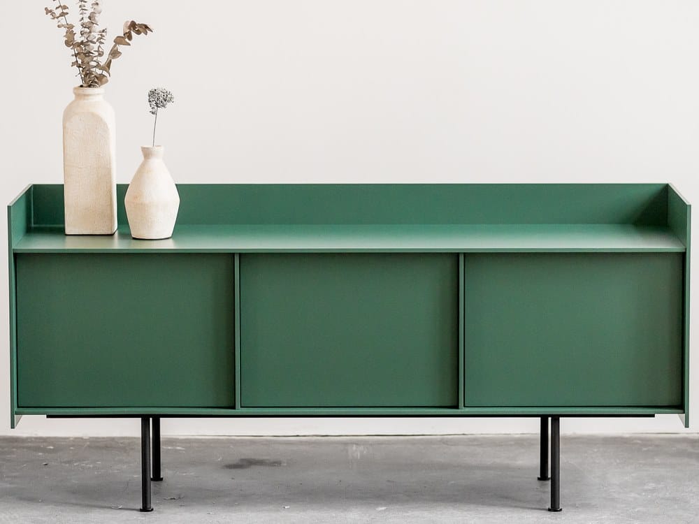 MDF sideboard with doors LANDING PINE GREEN By Viruna design etc.etc.