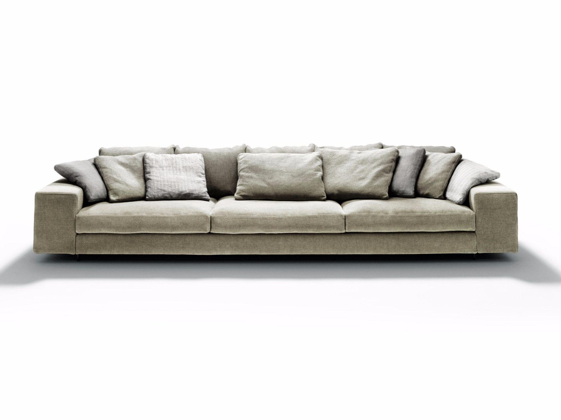 Fabric sofa with chaise longue LANDSCAPE By DE PADOVA design Piero Lissoni
