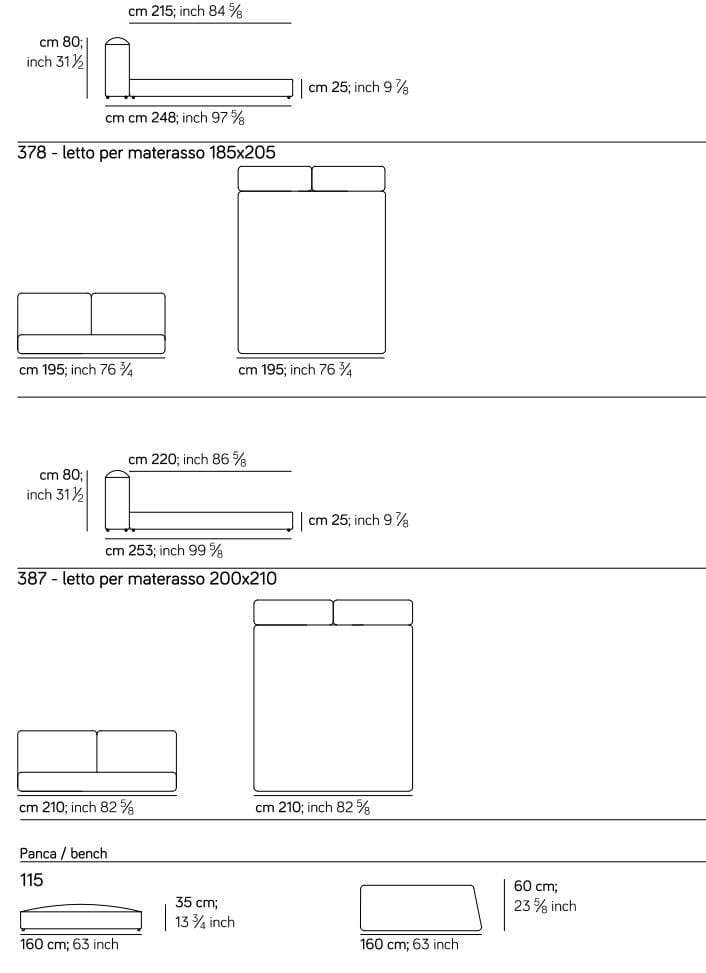 LAPIS LINEAR Bed By AMURA