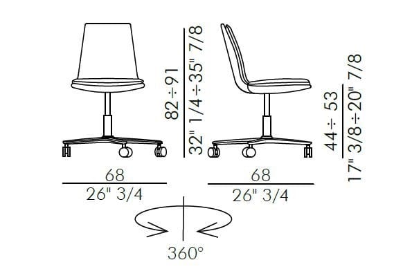 LARA 5 WAYS Office chair By EFORMA