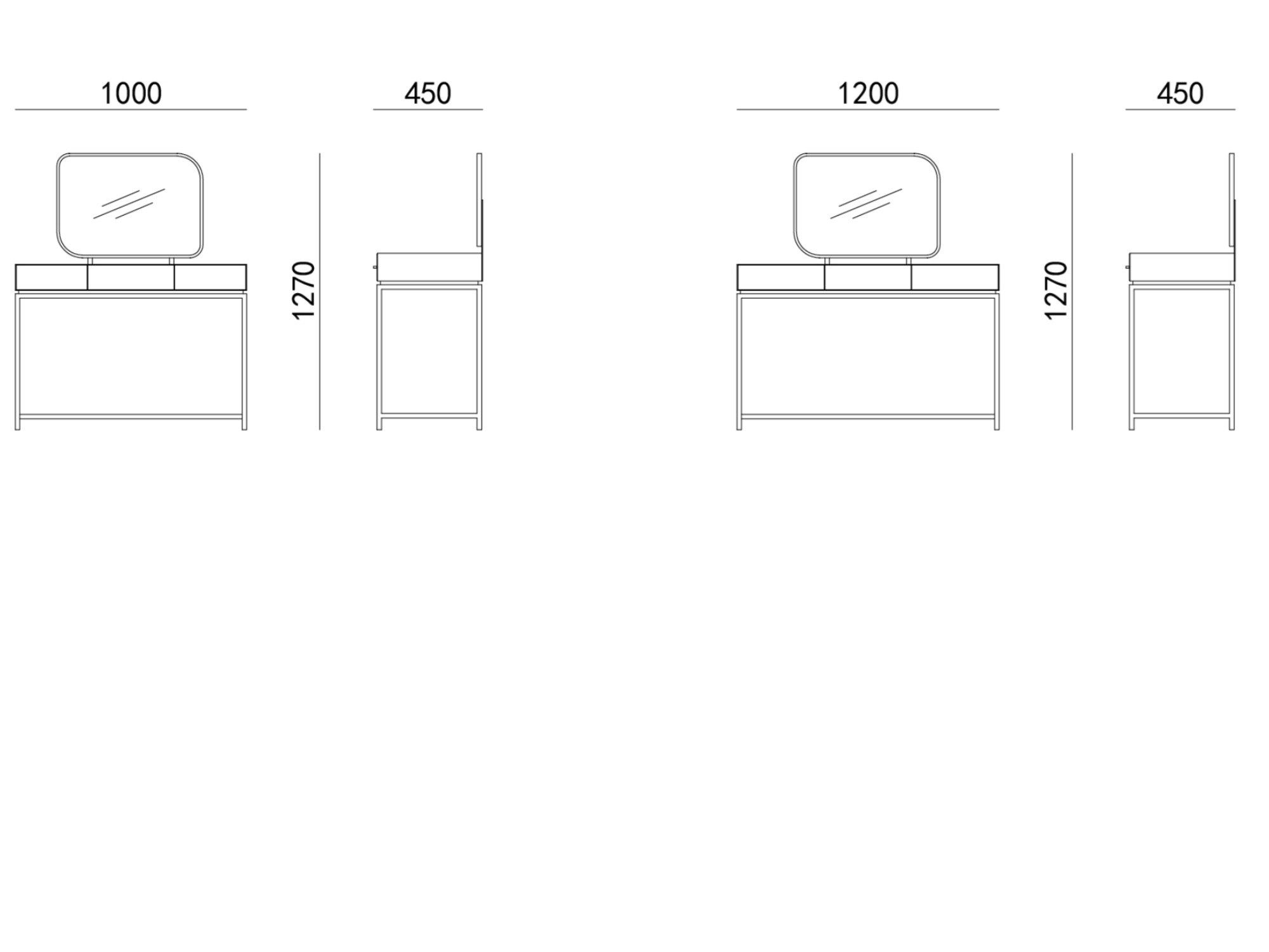 LARGO Wooden dressing table By HC28 Cosmo | design Pagnon et Pelhaître ...