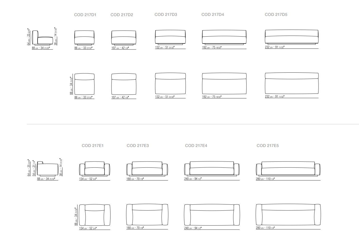LARIO | LARIO 88 | Sectional sofa Lario Collection By Flexform design Antonio Citterio