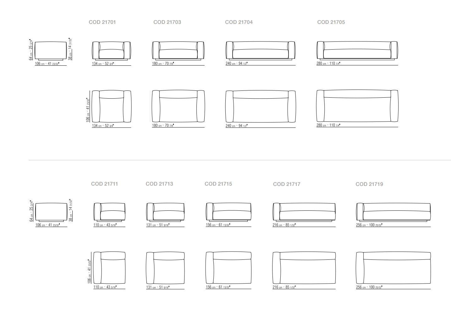 LARIO | LARIO 88 | Sectional sofa Lario Collection By Flexform design Antonio Citterio