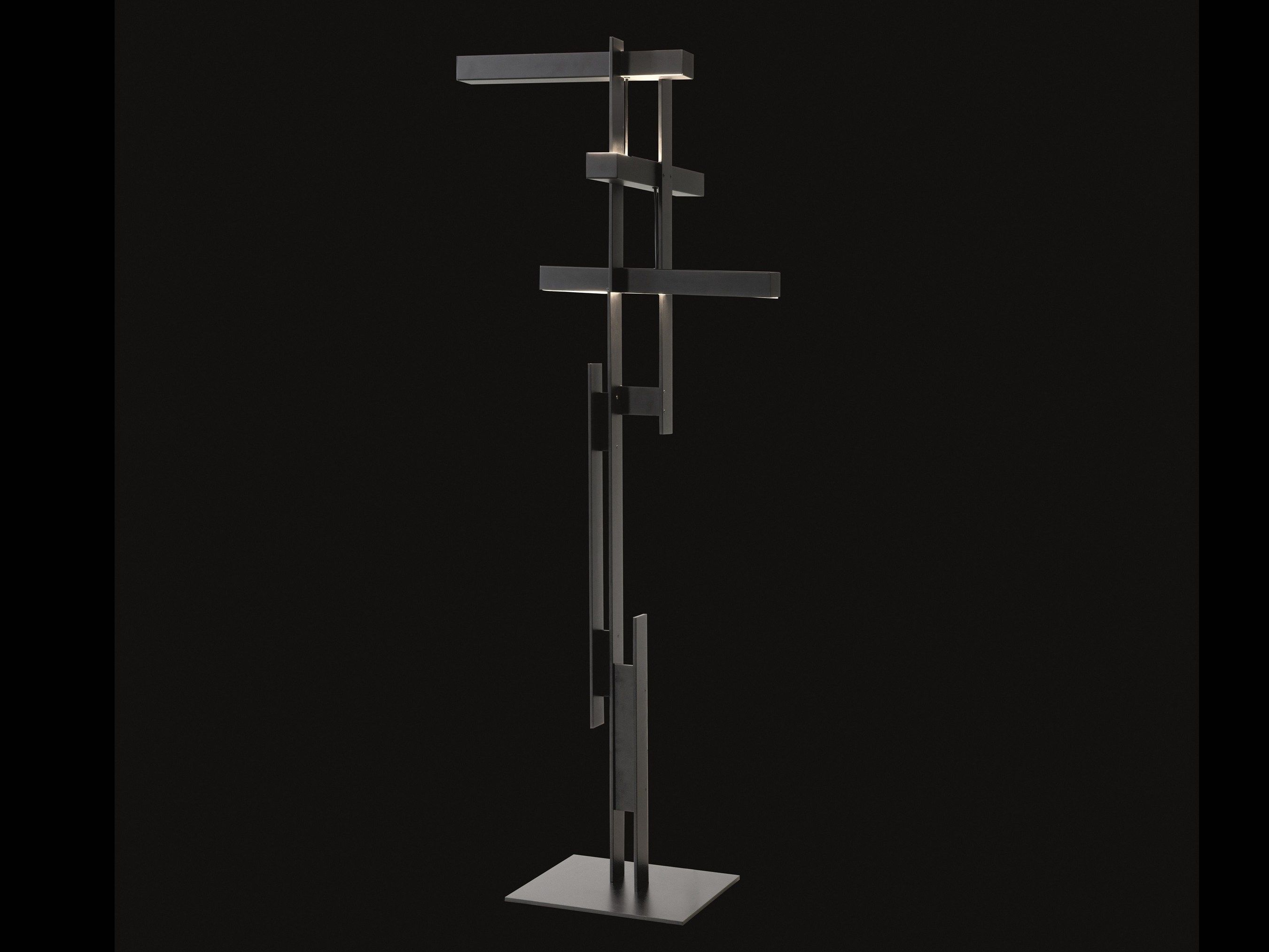 LED direct-indirect light floor lamp LAS - 376 By Oluce design mist-o