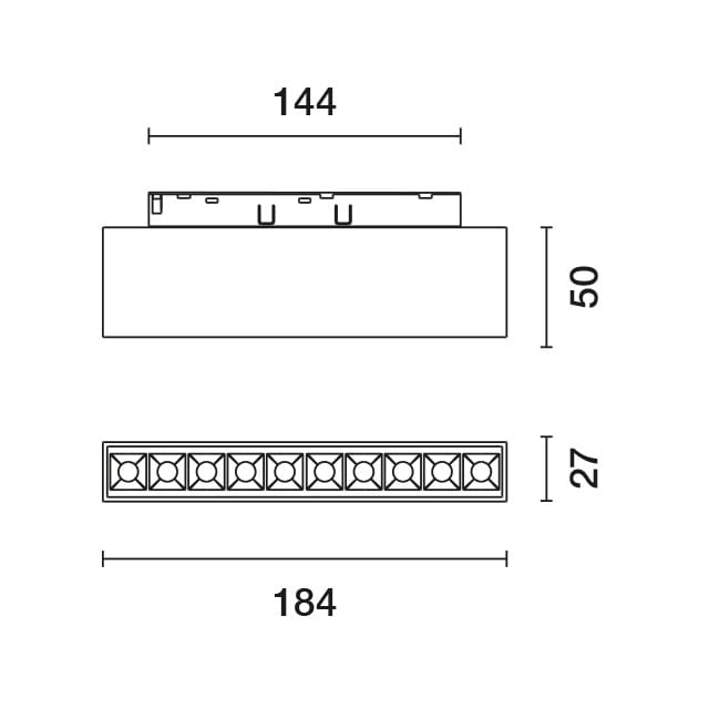 LASER BLADE XS LED aluminium track-Light By iGuzzini
