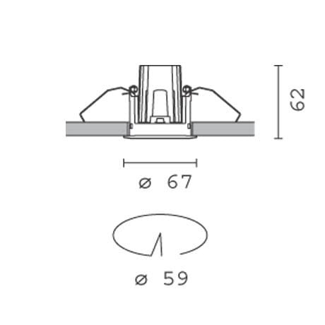 LASER | Round spotlight Recessed LED spotlight By iGuzzini