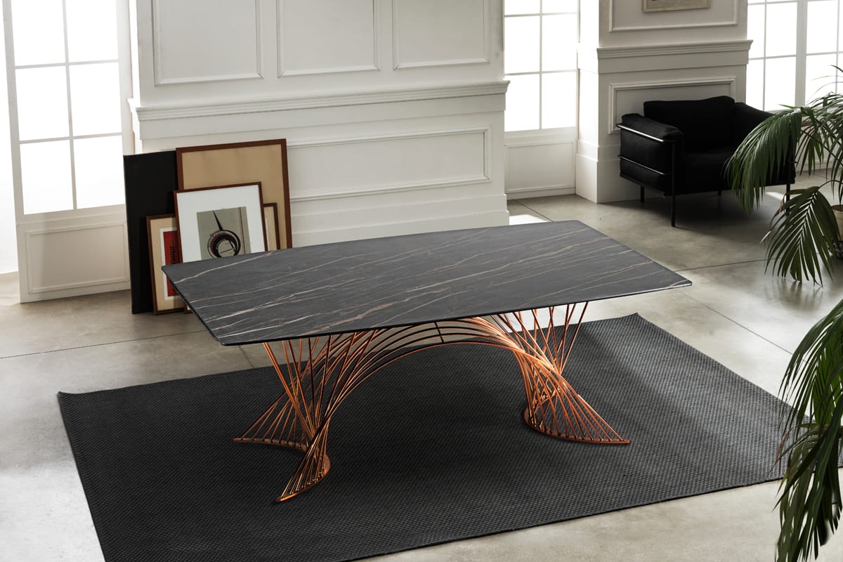 Extending ceramic table LATOUR By NAOS design Andrea Casati