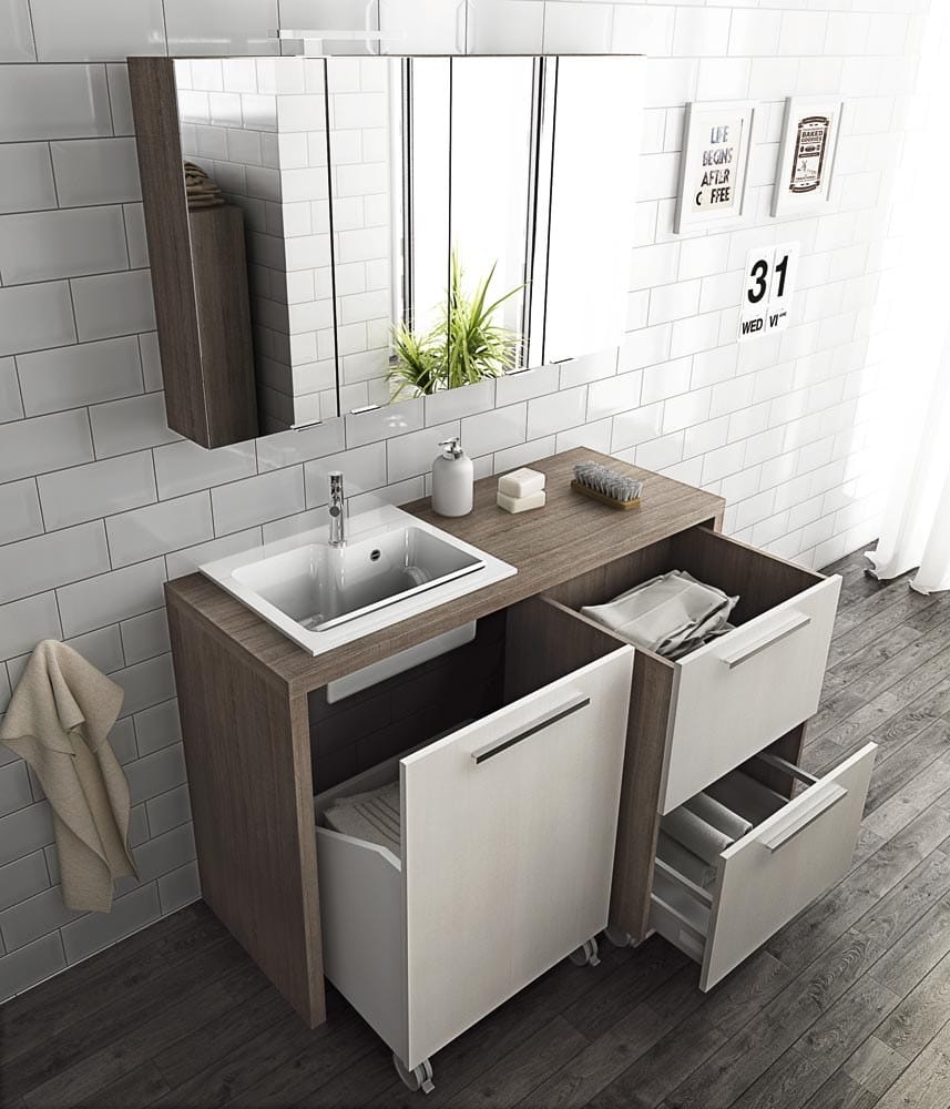Mueble para lavandería composable con lavabo LAUNDRY 10 Colección Urban ...