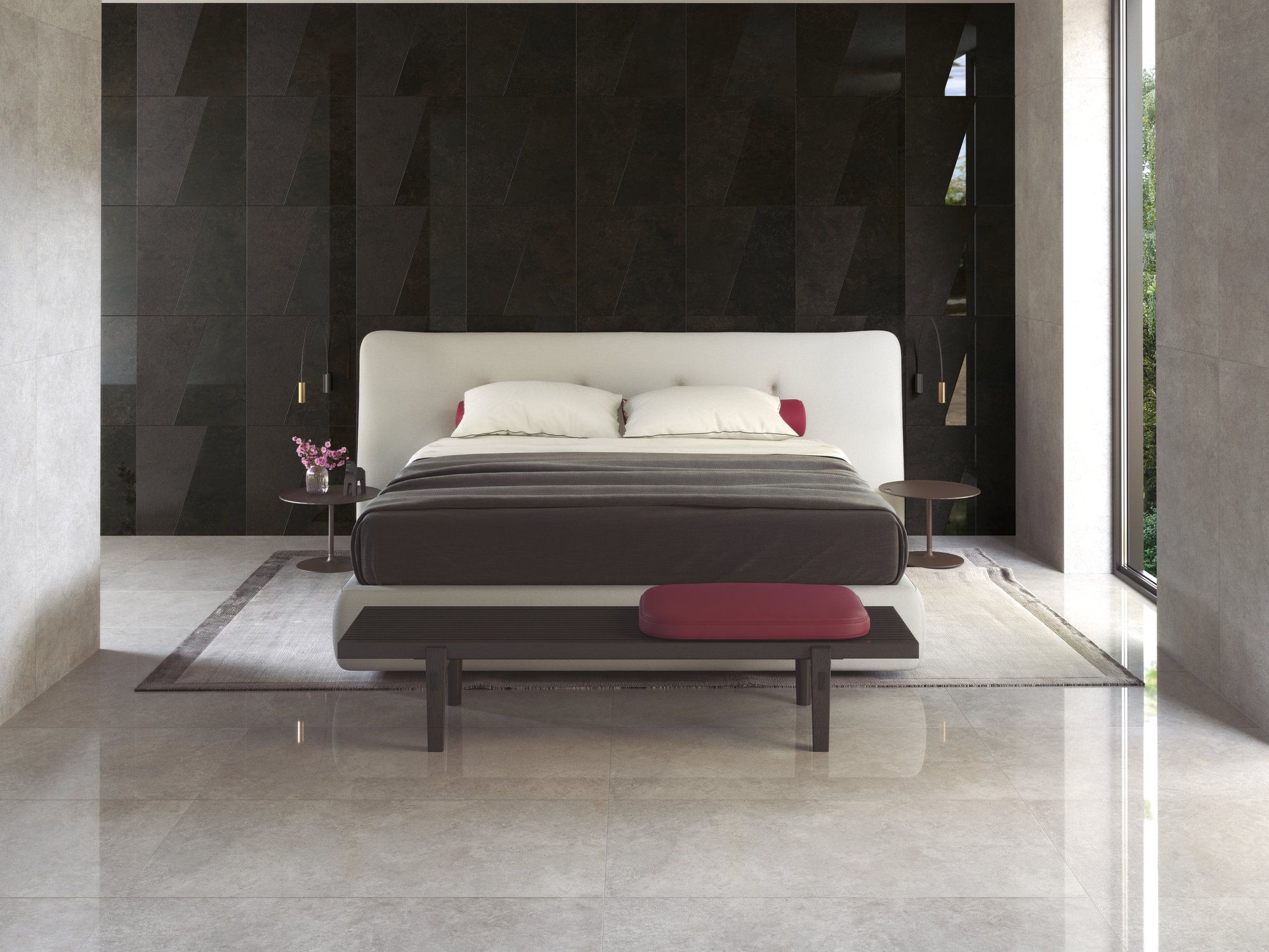 Colour shade wall/floor tiles with stone effect LAVA By Museum